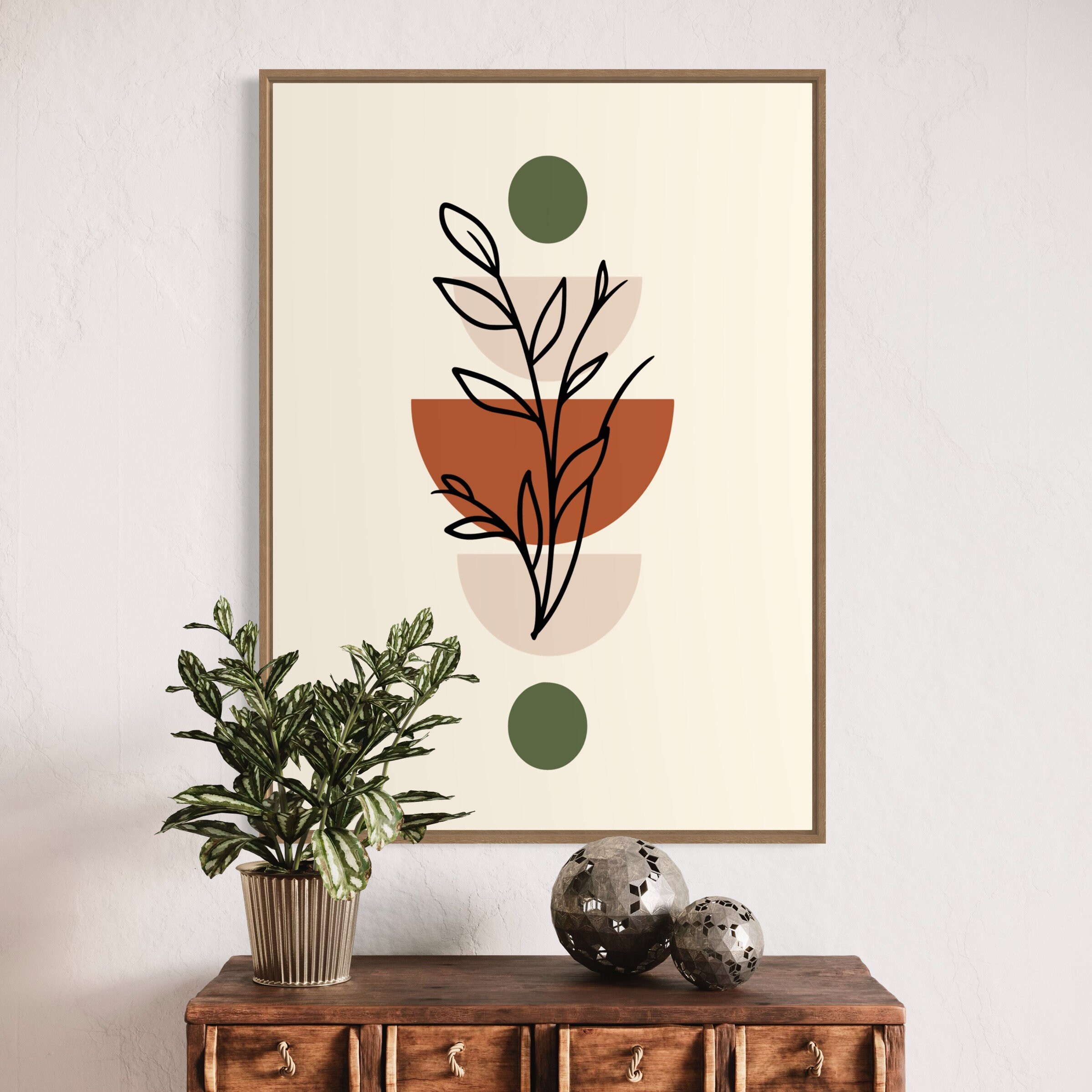 Boho Abstract Wall Art Prints, Boho Wall Decor, Set of 2 Prints, Boho ...