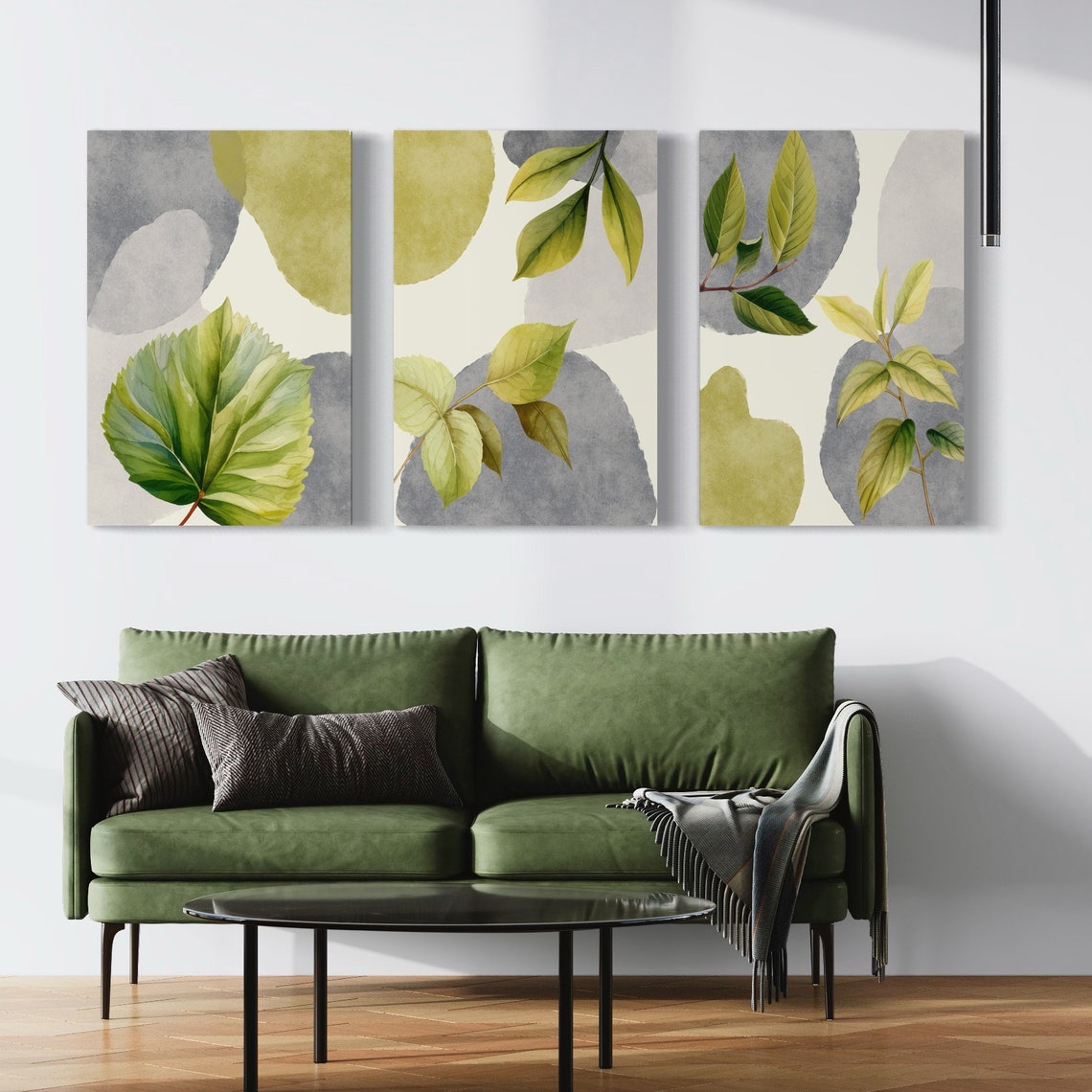 Abstract Botanical, Boho Style Prints, Earth Tone Wall Art, Mid Century ...