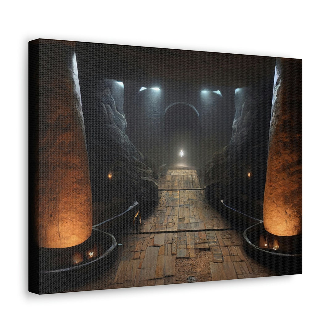 Mysterious Cave Hallway Building Canvas - Canvas Art, Wall Decor, Home ...