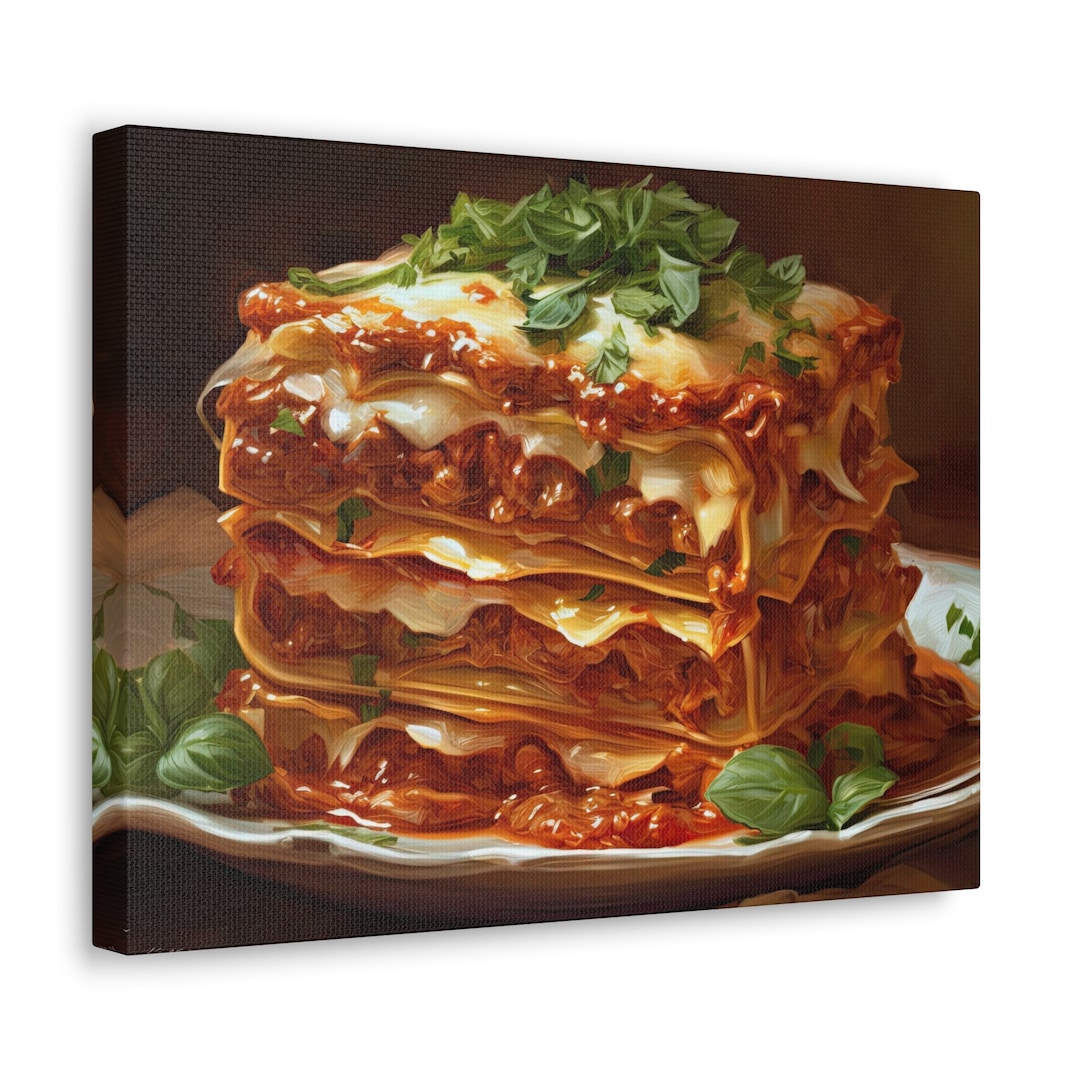 Canvas Art Lasagna Pasta Delicious Italian Wall Art - Canvas Art Print ...