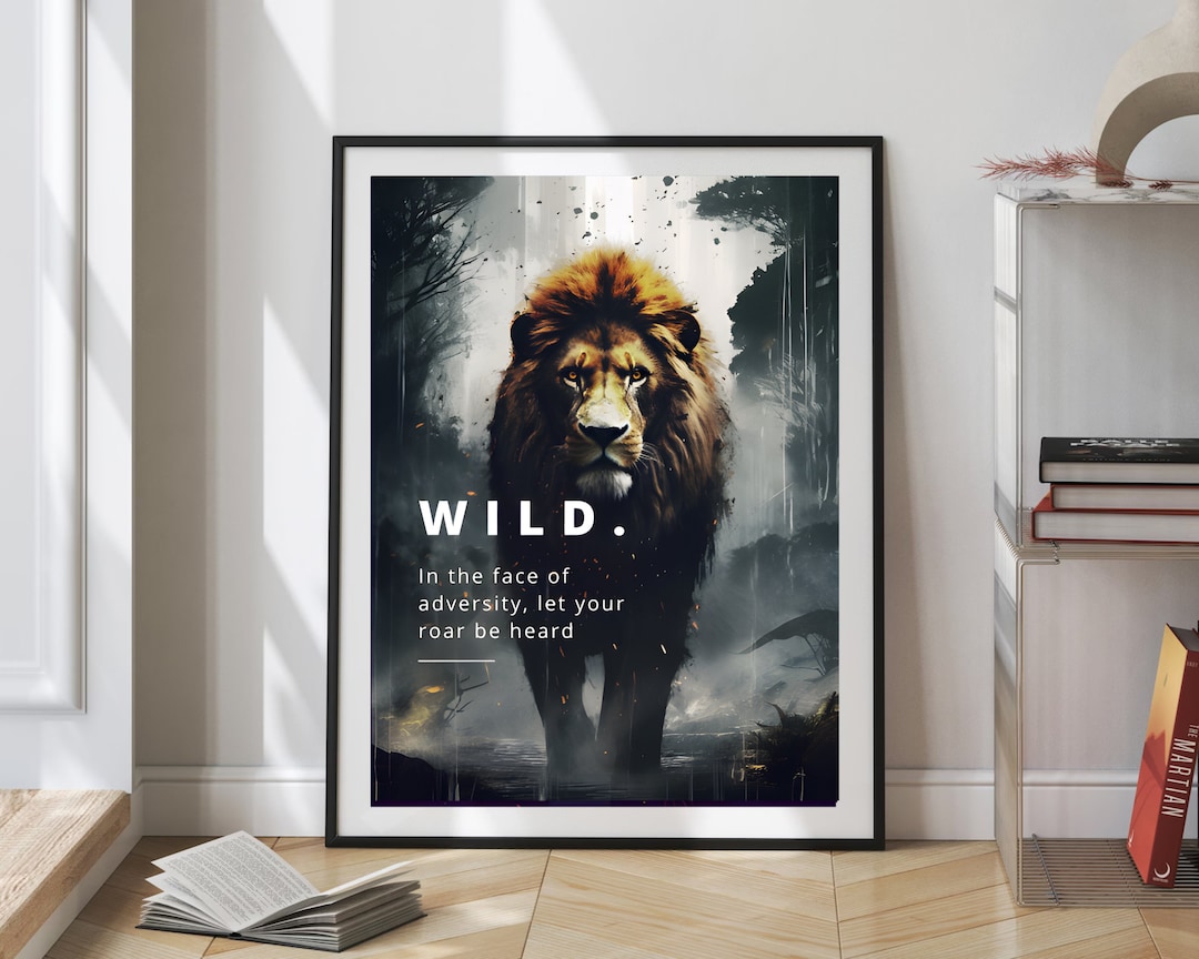 Lion Quote Poster | Lion Wall Art | Lion Poster Download | Lion Digital ...