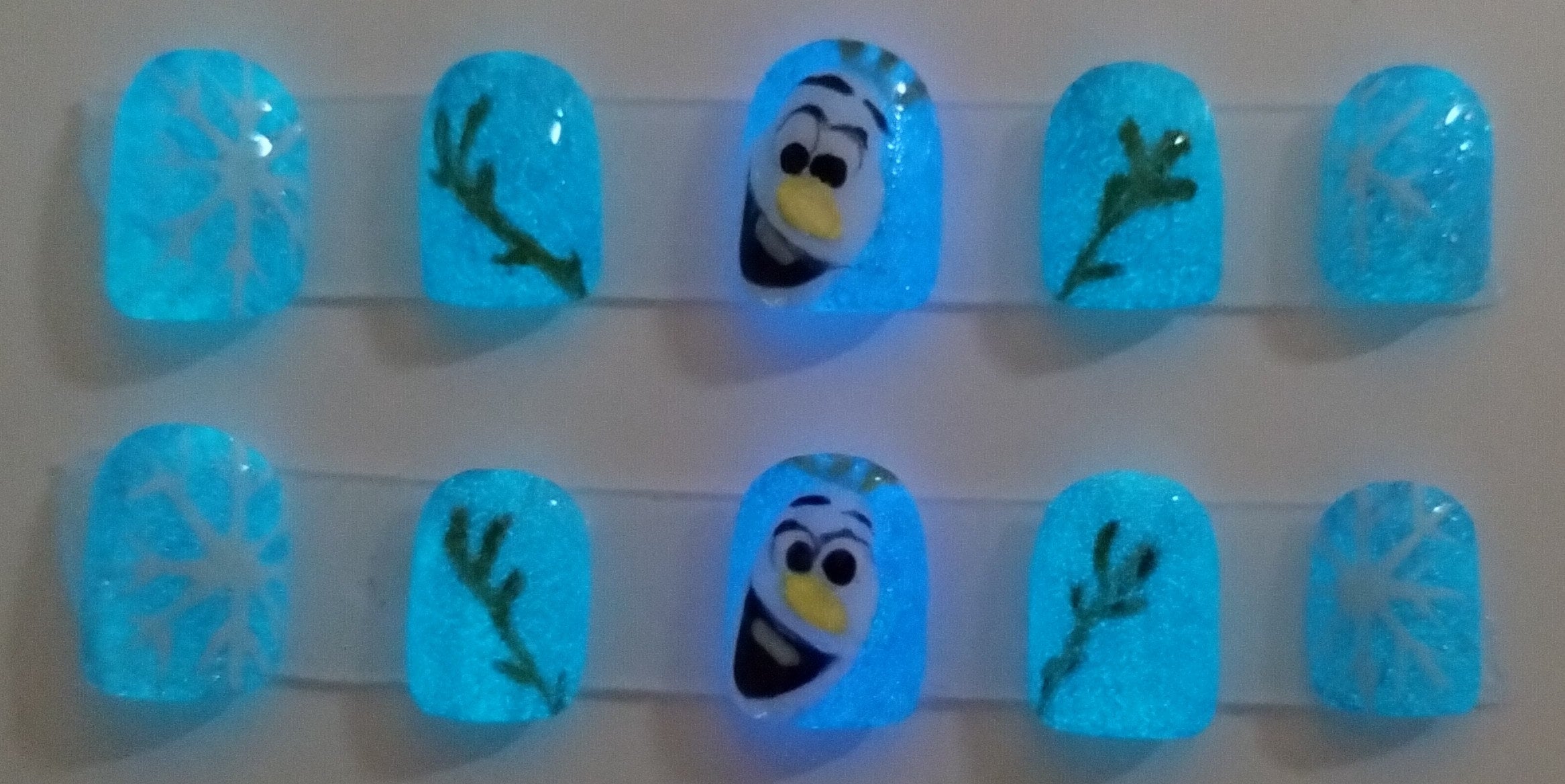 Frozen Olaf Nail Designs