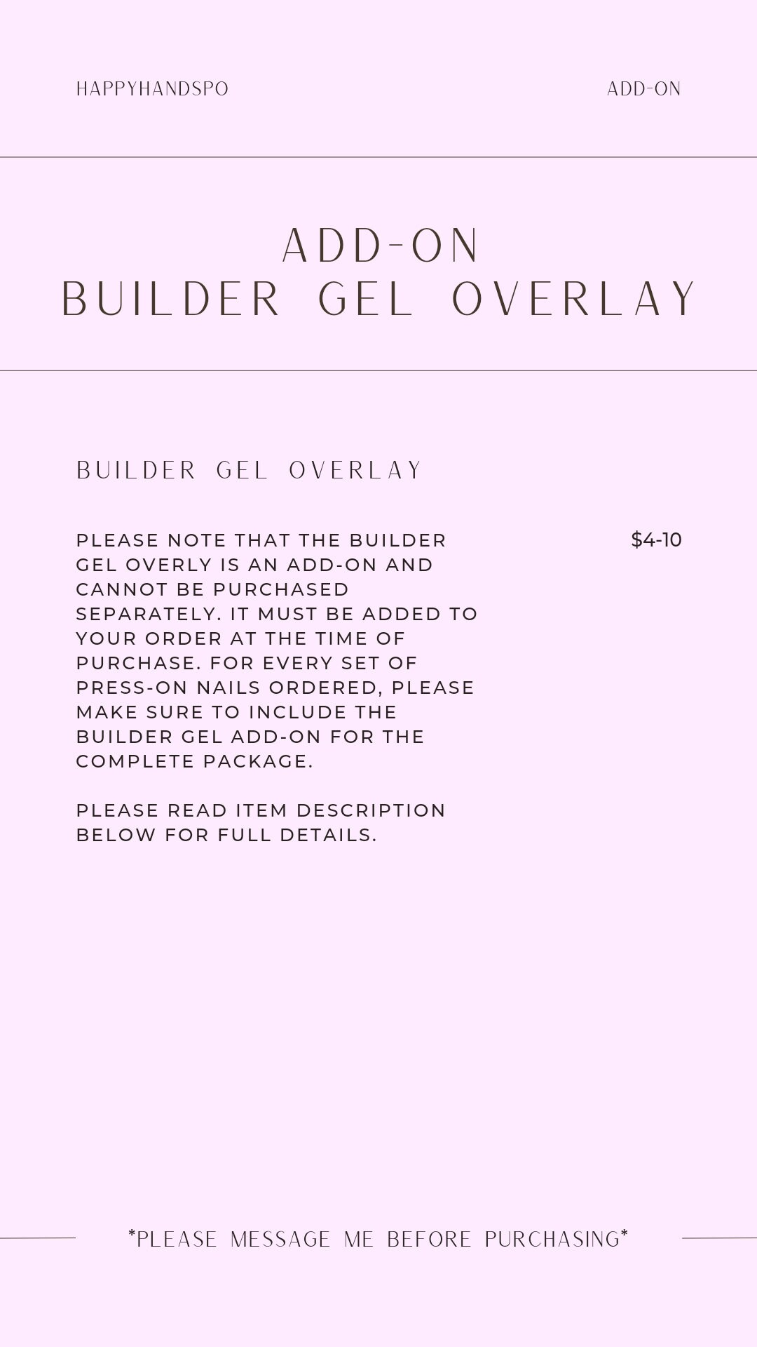 Builder Gel Reinforcement Overlay Add-on for Press on Nails - Etsy