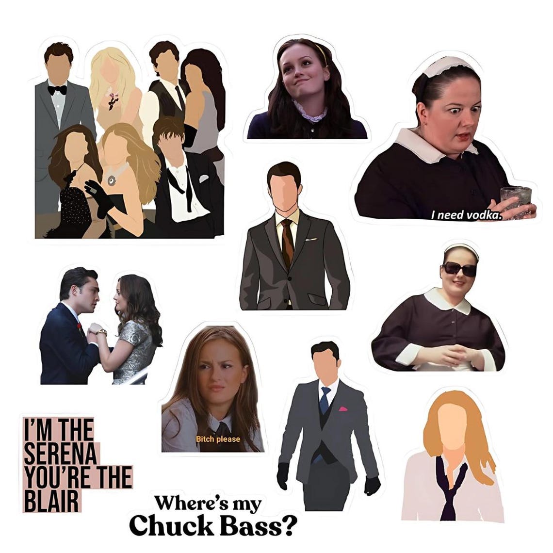 Gossip Girl Sticker Pack, Book Stickers ,stickers for Goodnotes ...