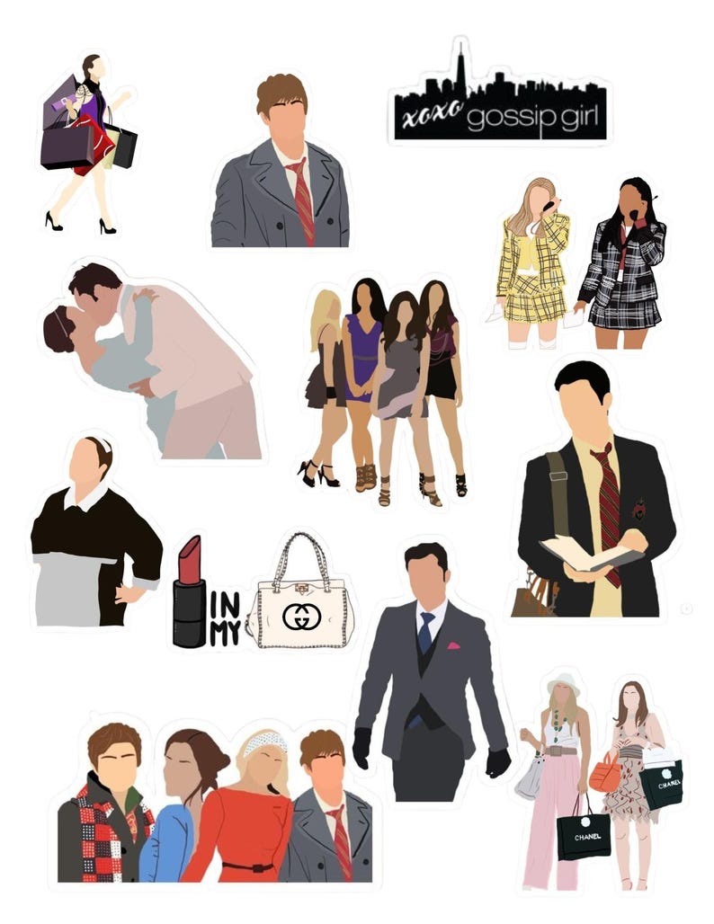 Gossip Girl Sticker Pack, Book Stickers ,stickers for Goodnotes ...