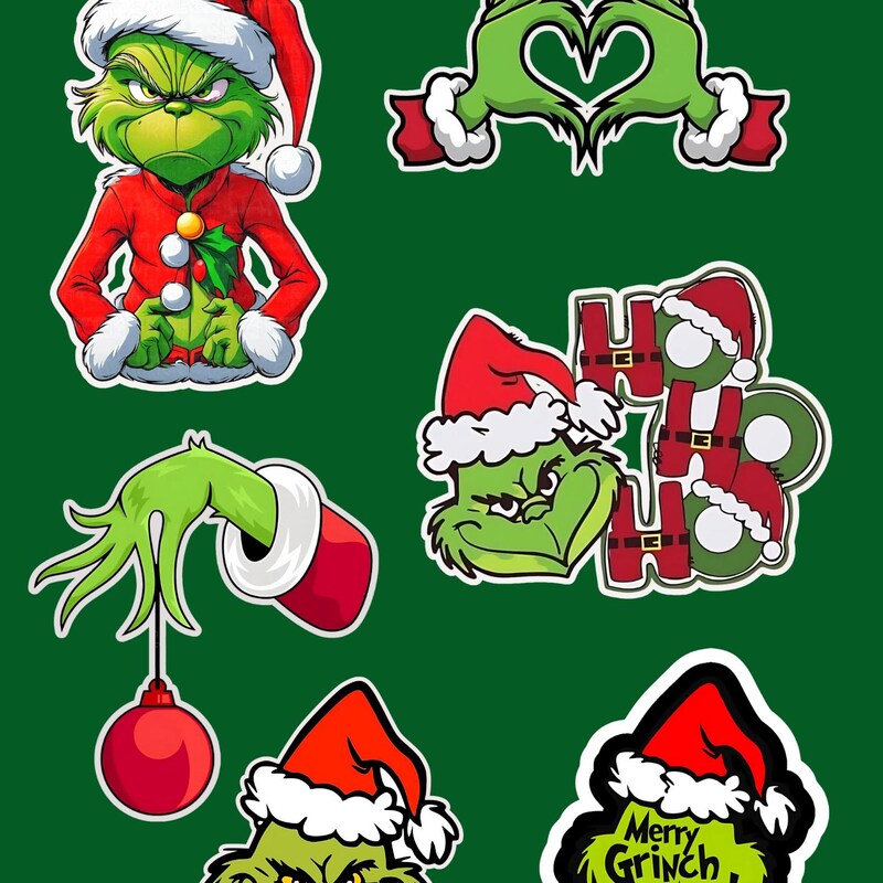 The Grinch Stickers - Etsy