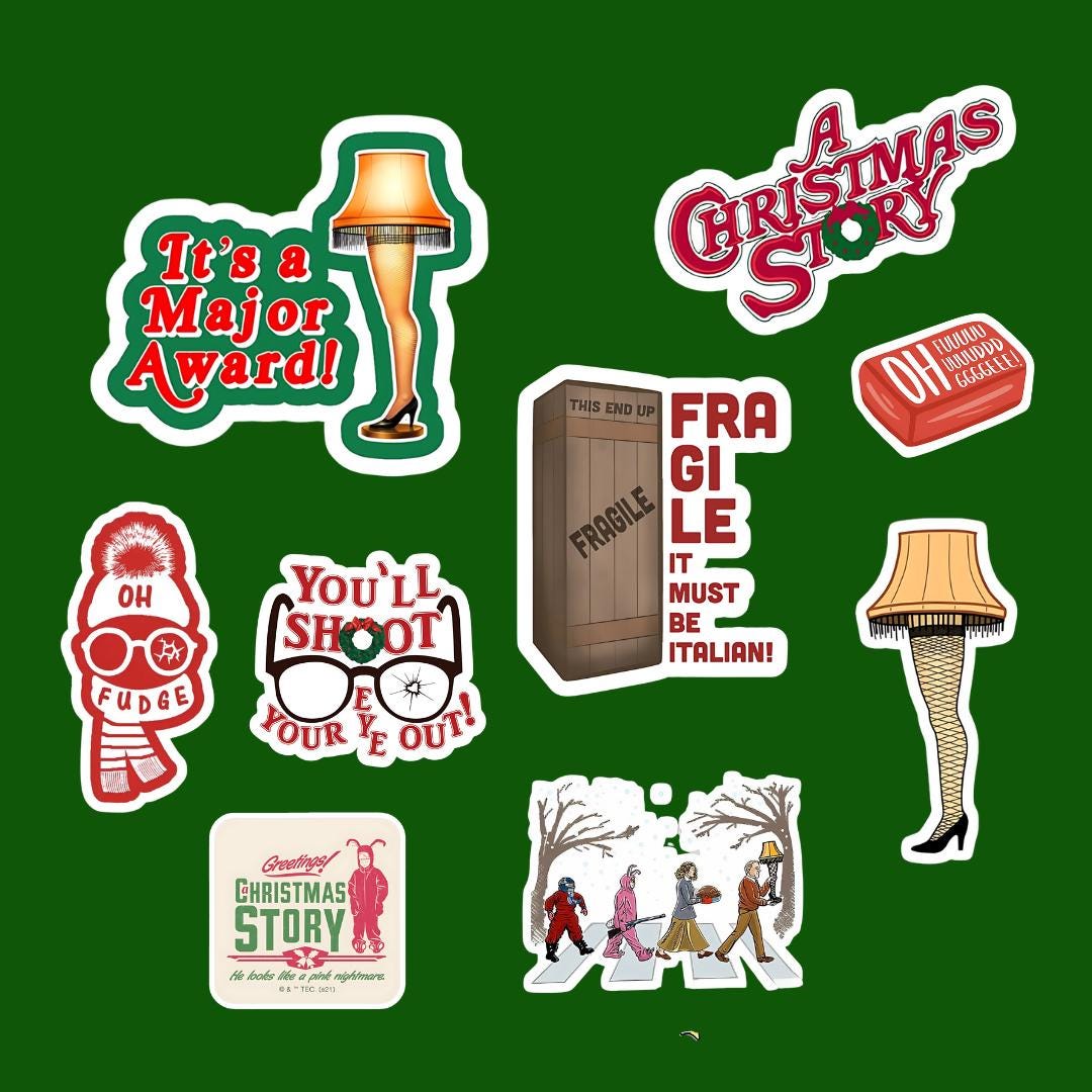 A Christmas Story Sticker Pack, PNG Digital Download, - Etsy
