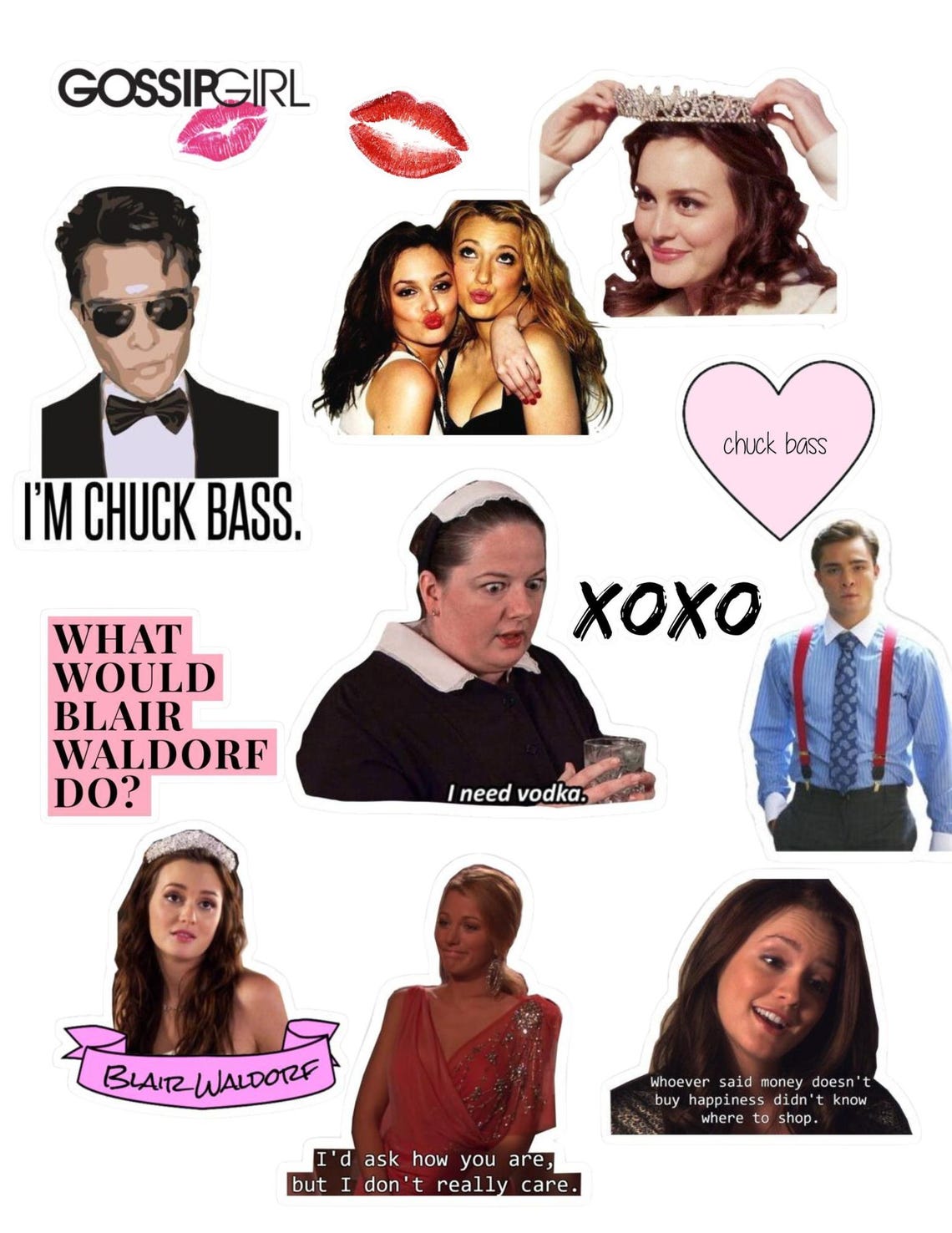 Gossip Girl Sticker Pack, Book Stickers ,stickers for Goodnotes ...
