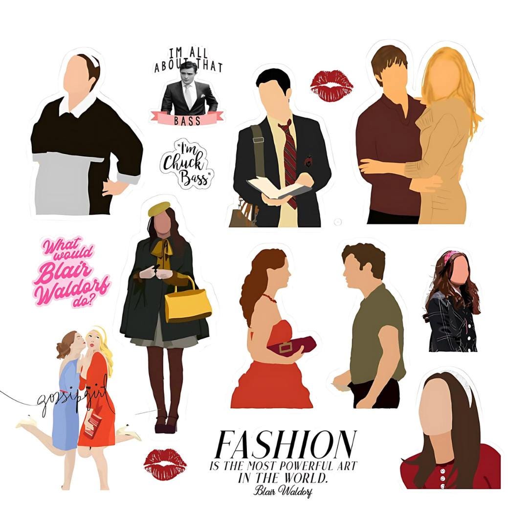 Gossip Girl Sticker Pack, Book Stickers ,stickers for Goodnotes ...