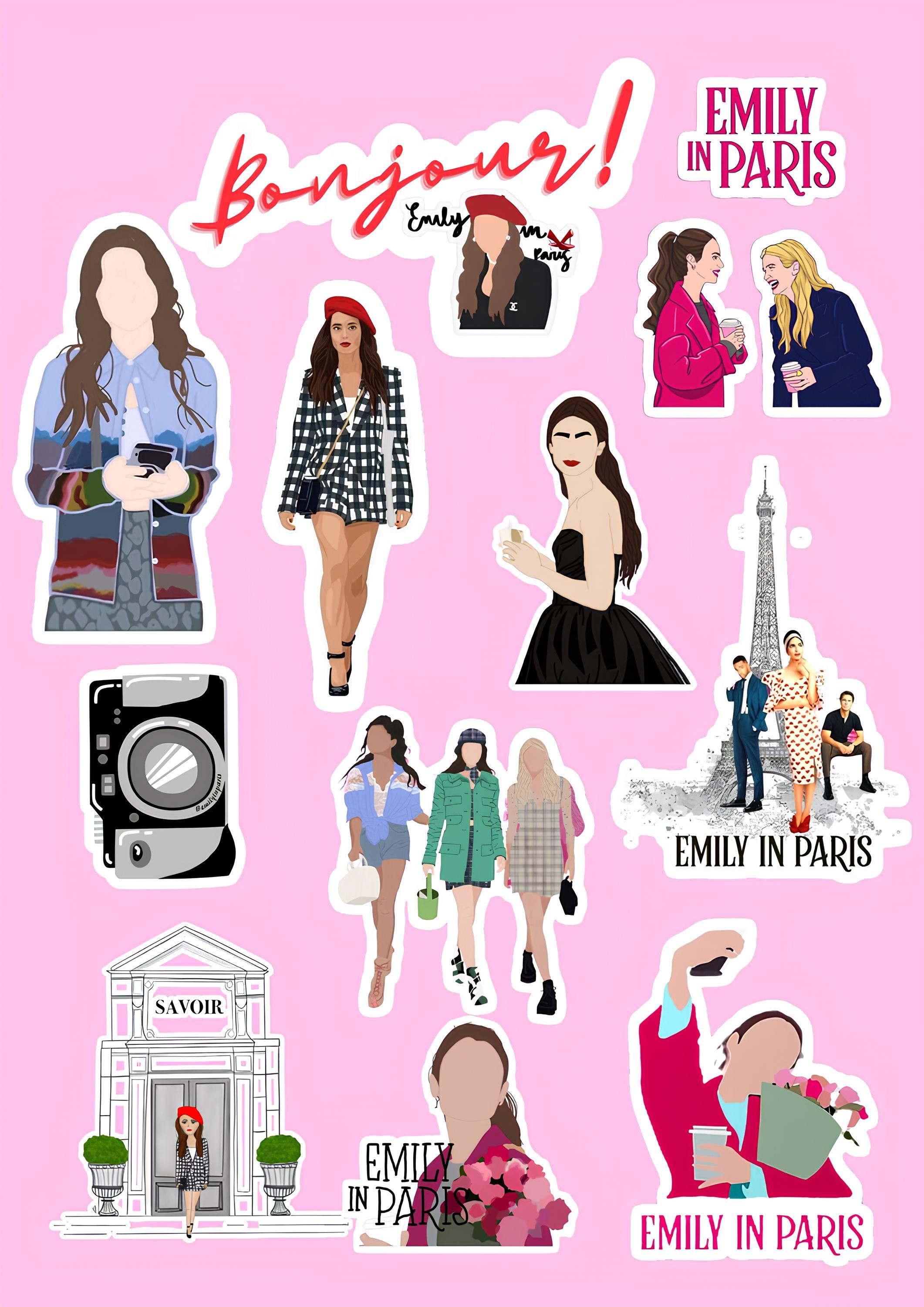 Emily in Parisl Sticker Pack, Book Stickers ,stickers for Goodnotes ...