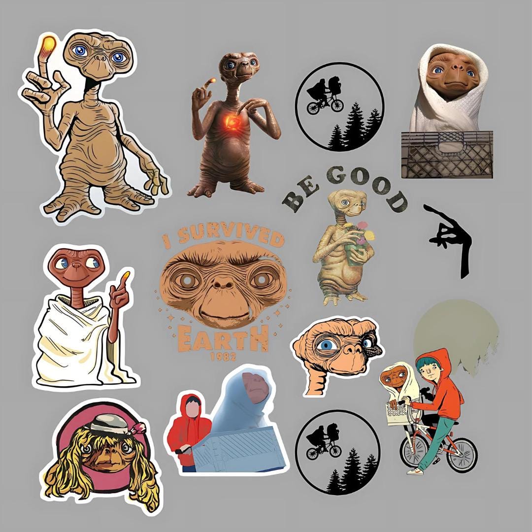 E.T. PNG Digital Download, E.T Sticker Pack - Etsy