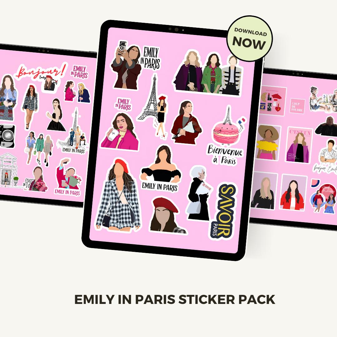Emily in Parisl Sticker Pack, Book Stickers ,stickers for Goodnotes ...