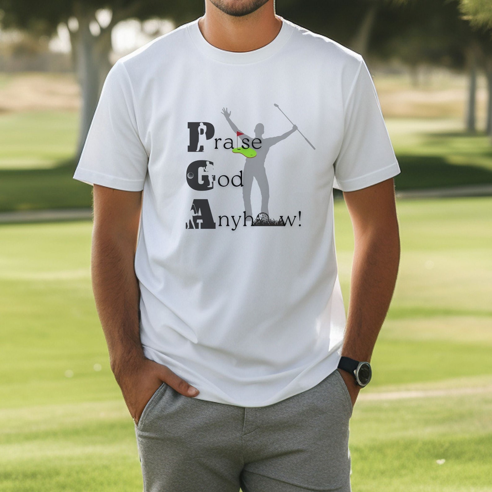 Praise God Anyhow Christian Golf Shirt - Etsy