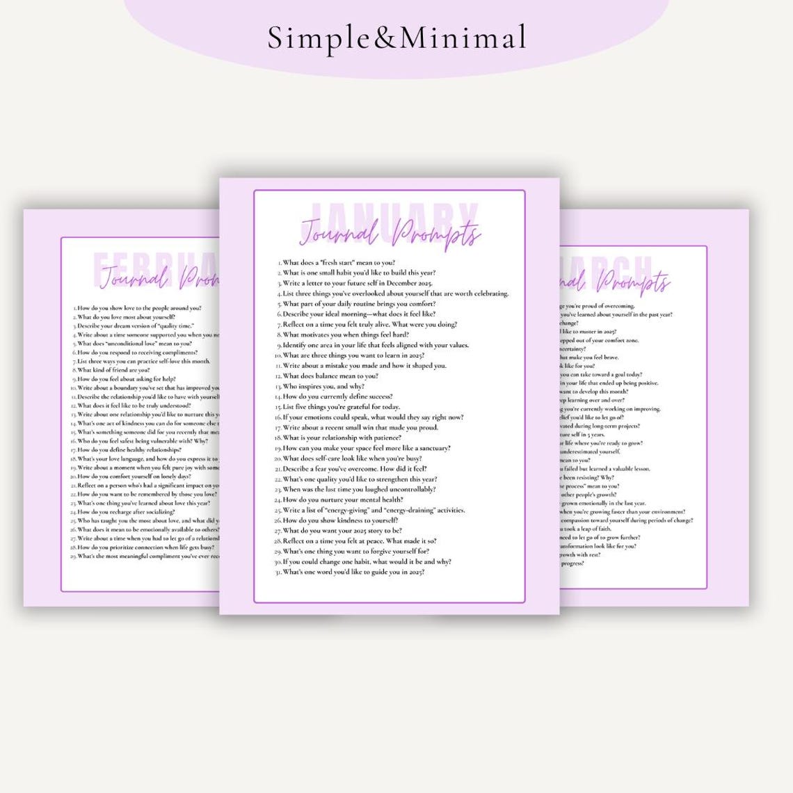 365 Journal Prompts for Beginners, Printable Self-care, Mental Health ...