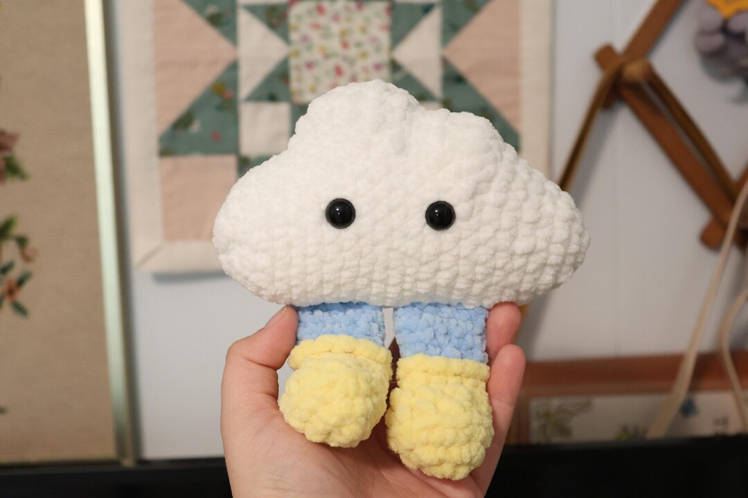 Puddles the Cloud Crochet Plush - Etsy