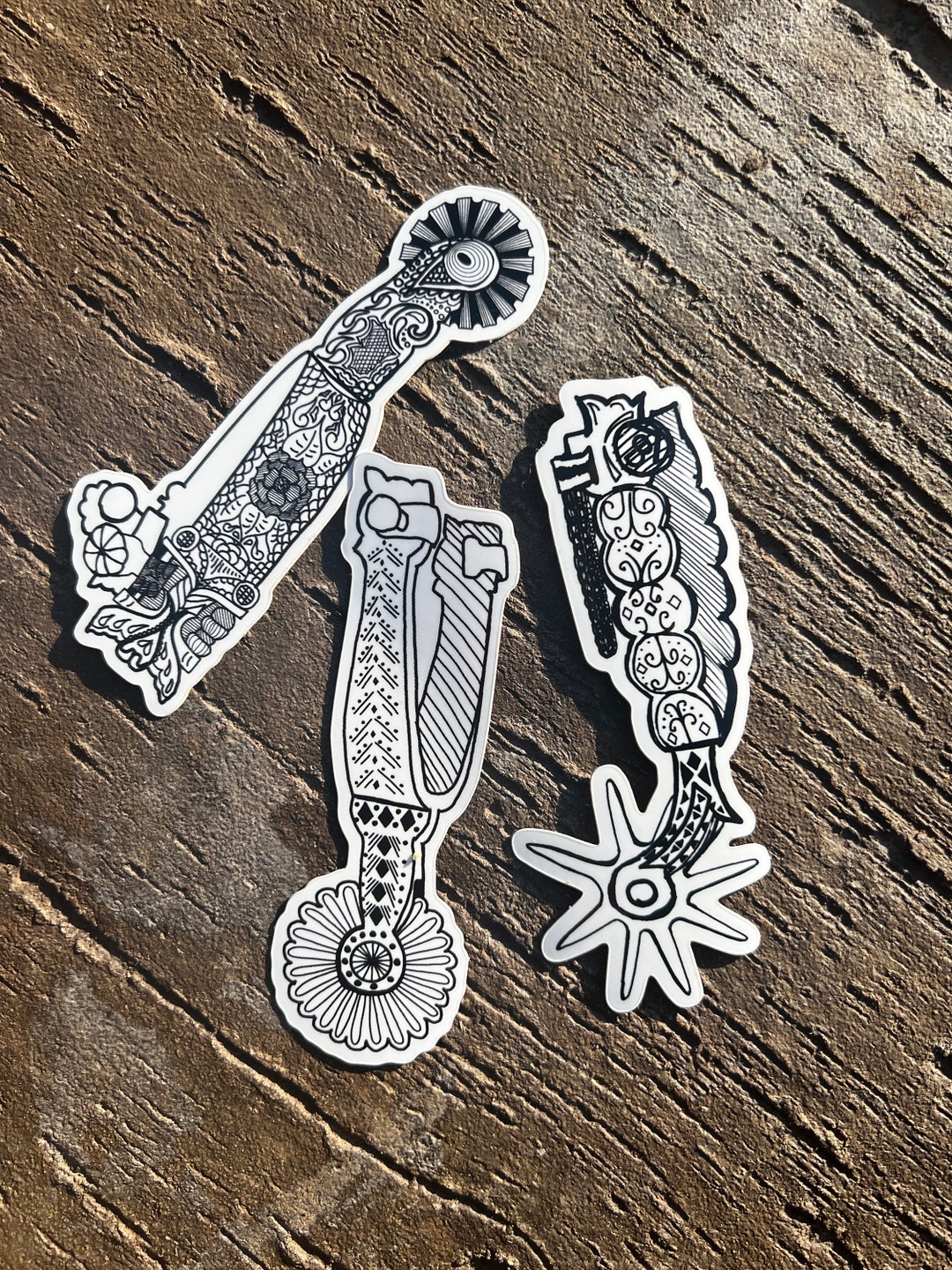 Cowboy Spur Sticker Pack - Etsy