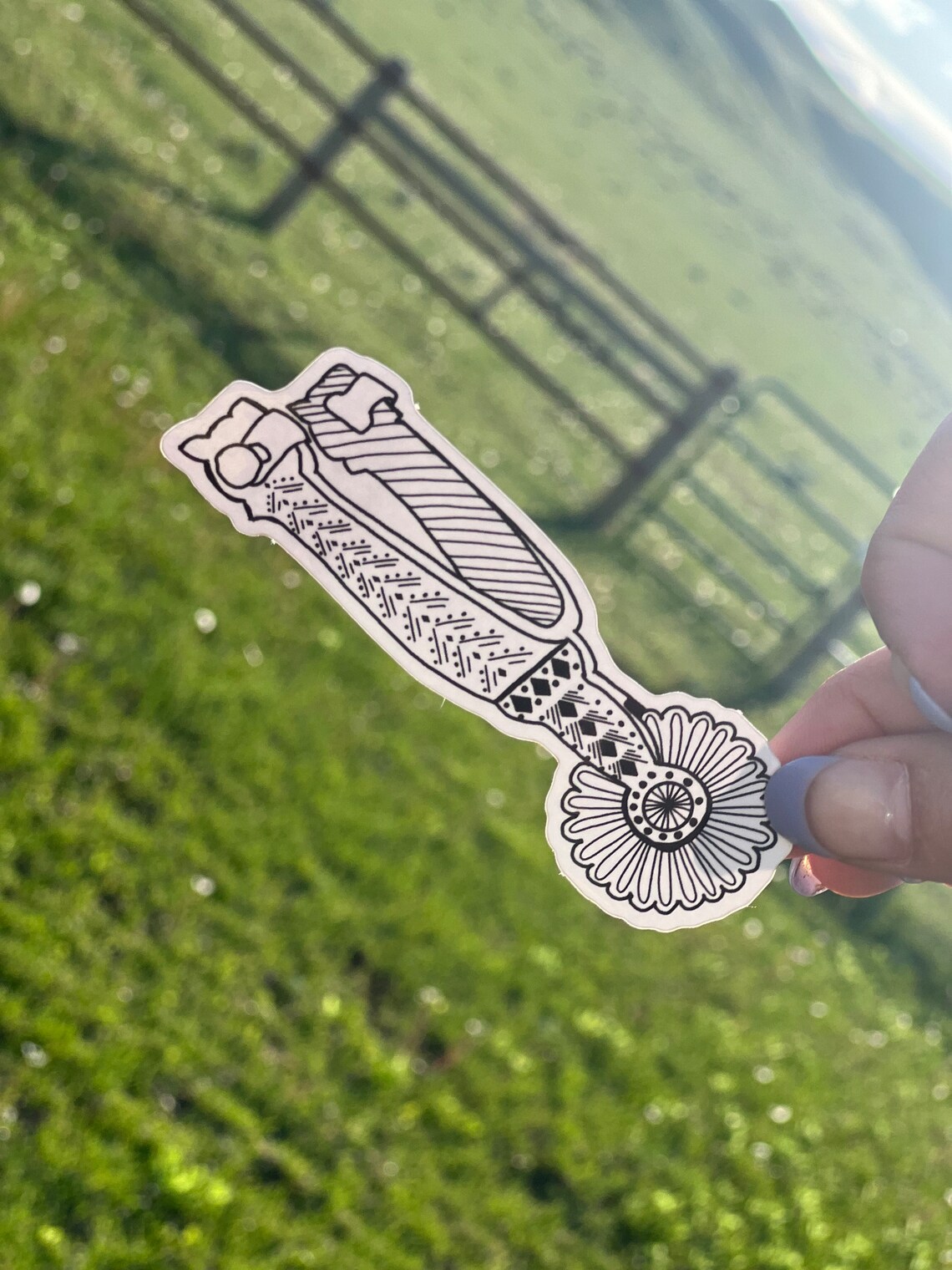 Classic Cowboy Spur Sticker - Etsy