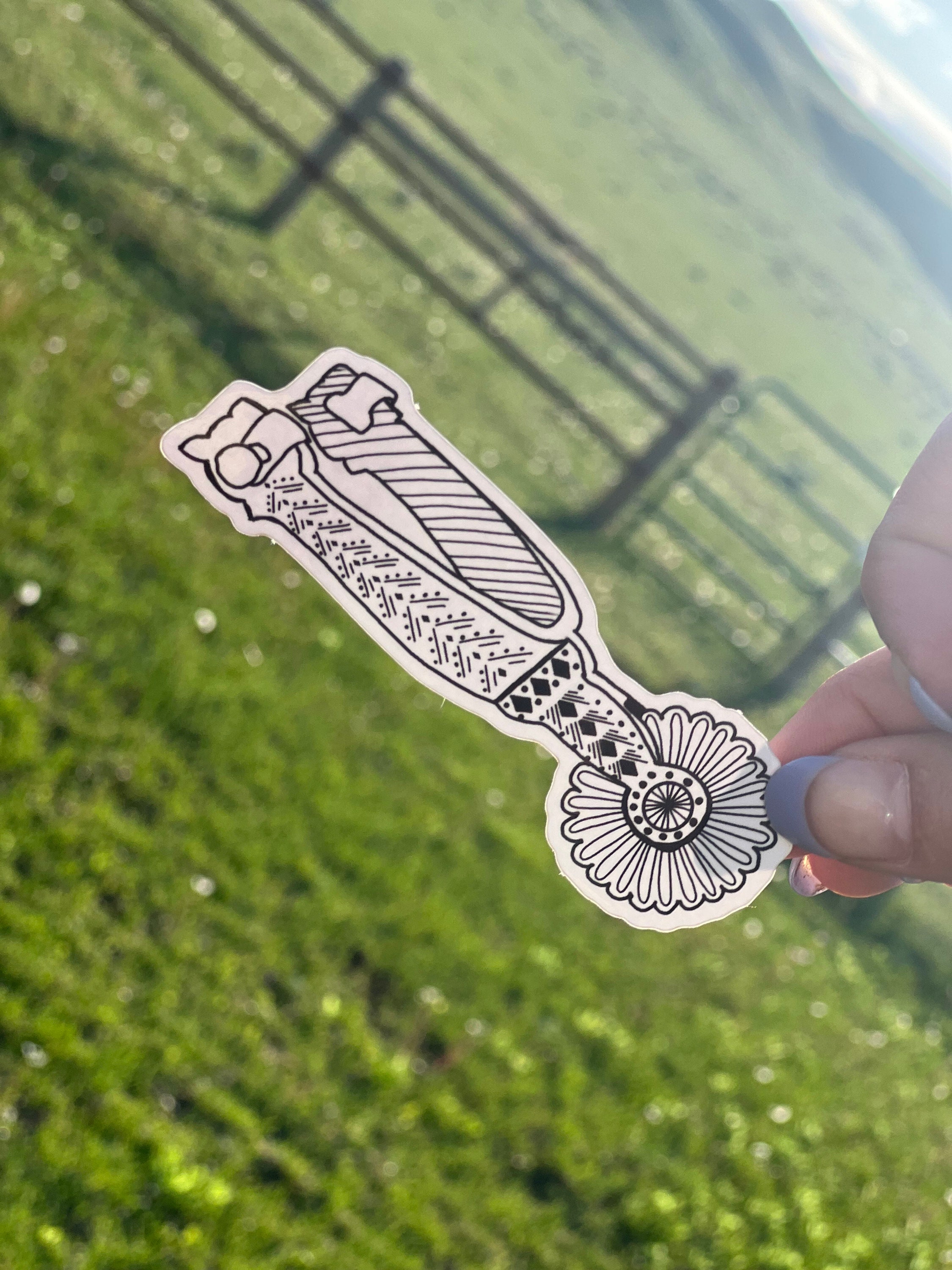 Classic Cowboy Spur Sticker - Etsy