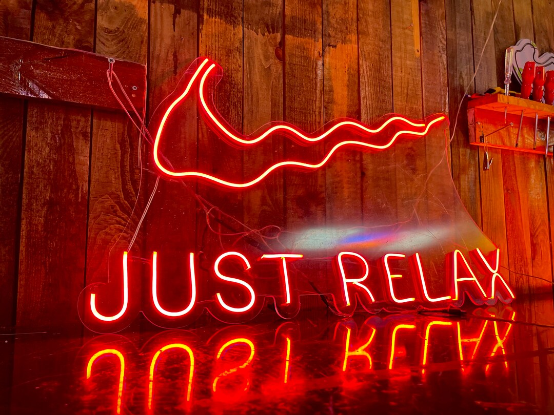 Just Relax Neon Sign / Custom Neon Sign / Okey Wall Decor / - Etsy
