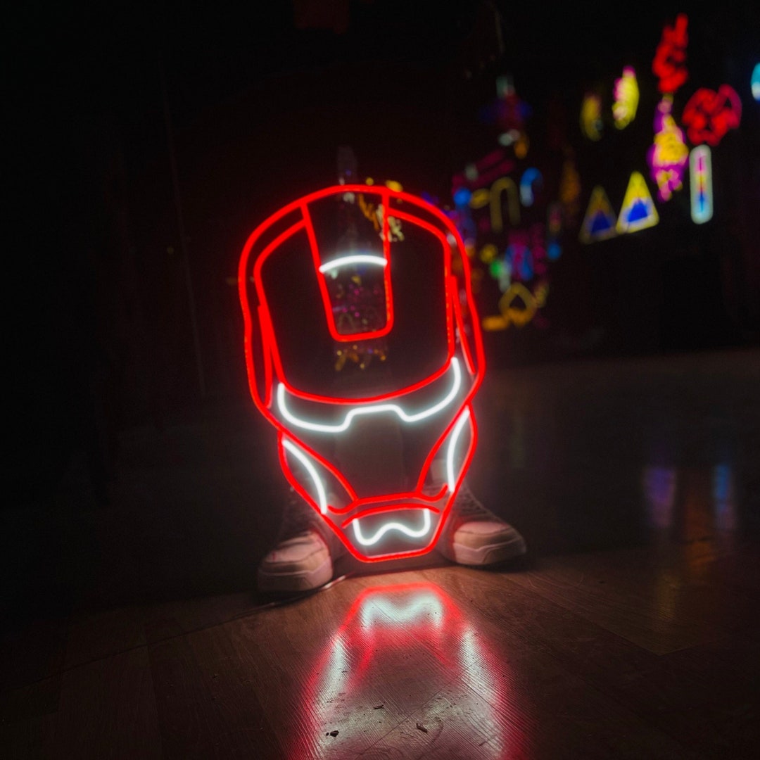 Iron Man Neon Led Sign Gifts for Marvel Lovers Gift for Him - Etsy