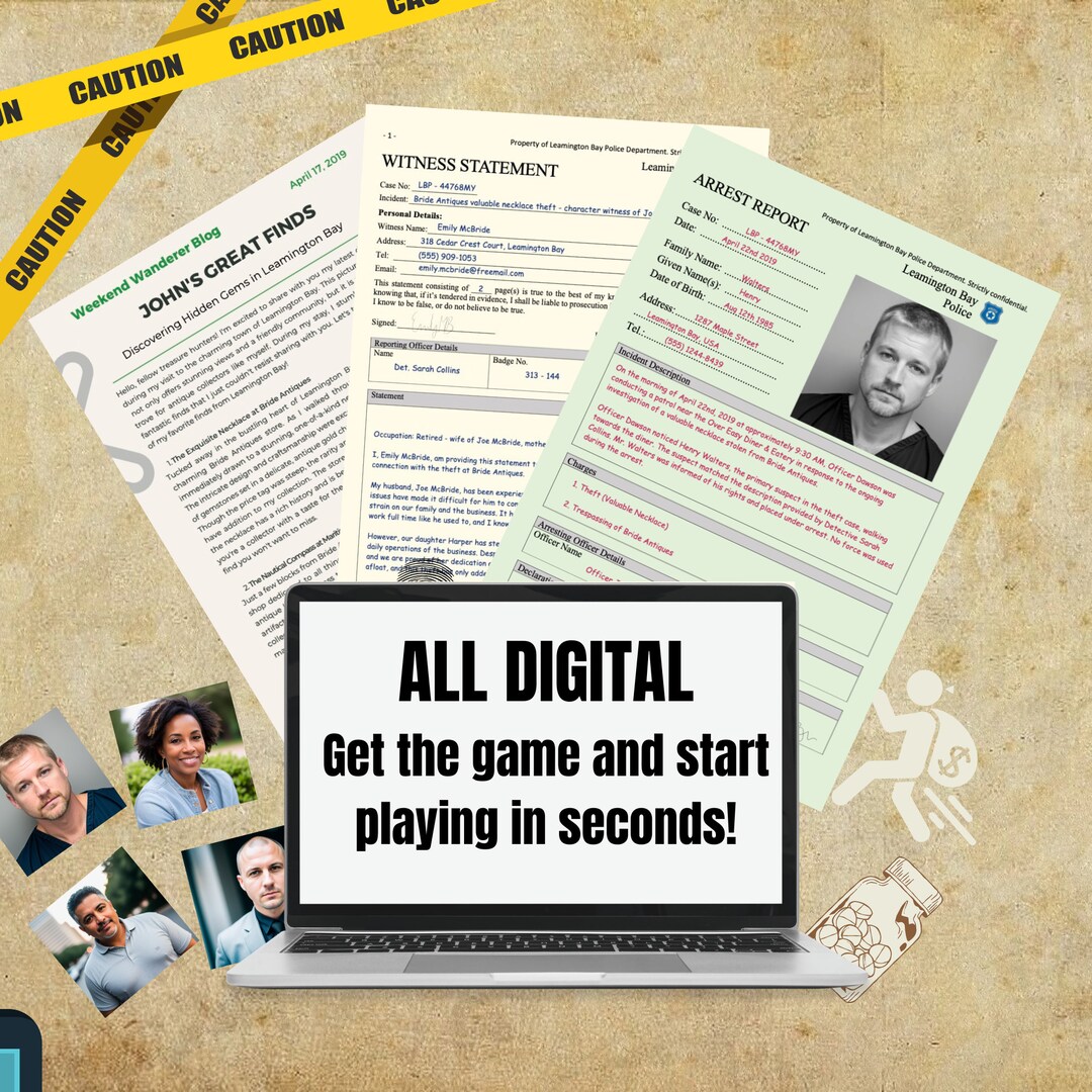 HEIST Uncovered: A Detective Investigation Game - DIY Engaging Mystery ...
