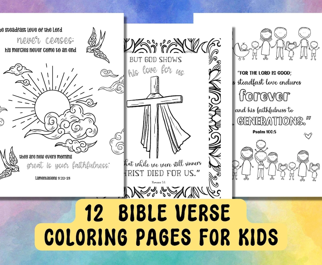 Printable Bible Verse Coloring Pages for Kids, Christians Coloring ...