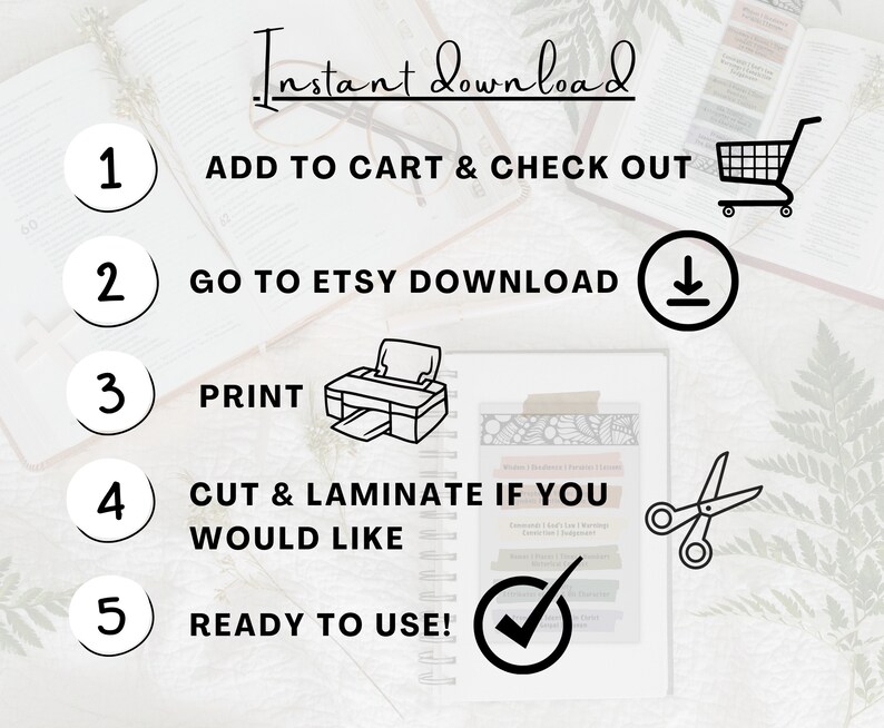 Printable Bible Study Color Key Chart Digital Download Color Guide for ...