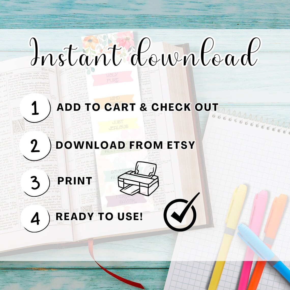 Printable Bible Study Color Code, Bible Highlighter Code Bookmark ...