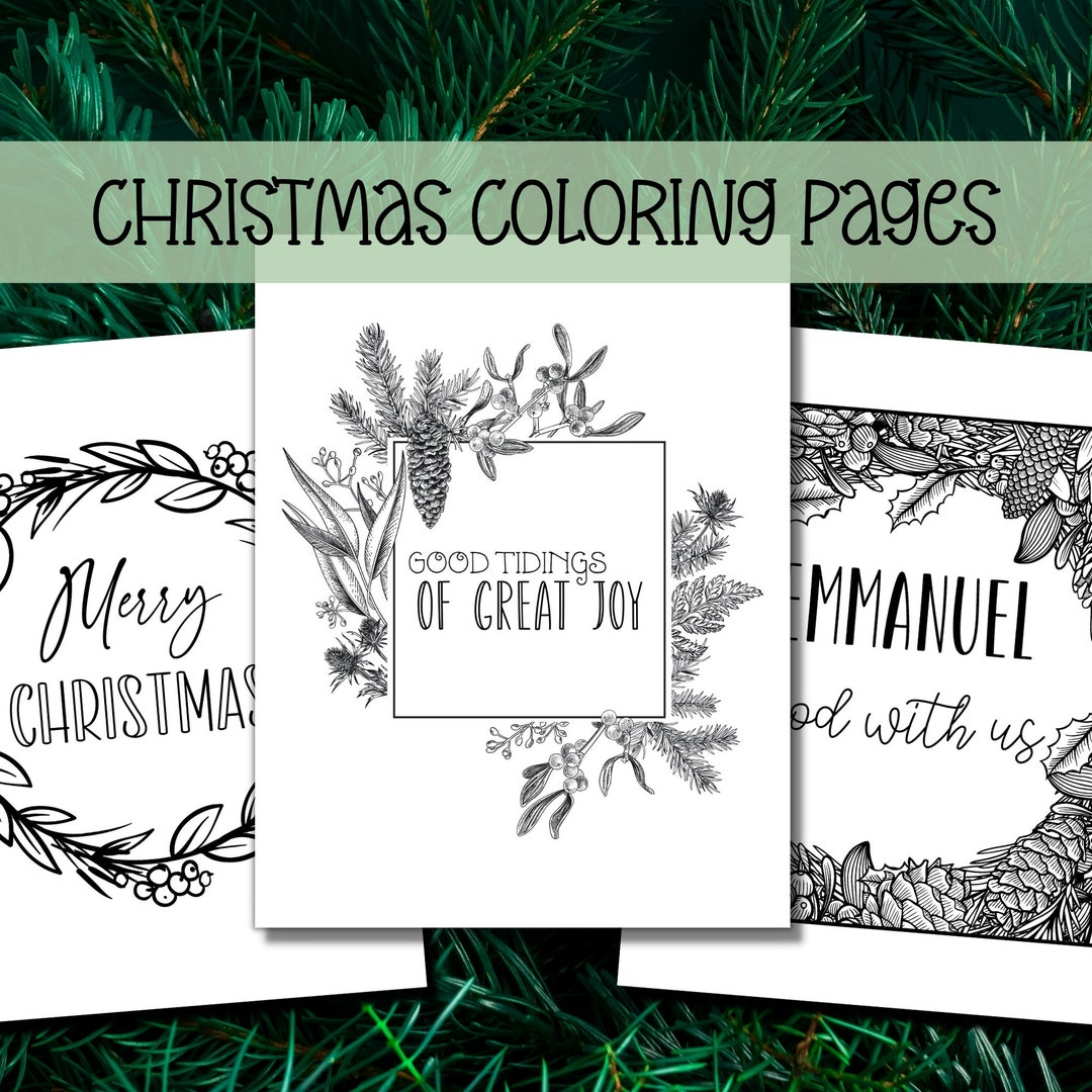 Printable Christian Christmas Coloring Pages for Adults, Winter Themed ...