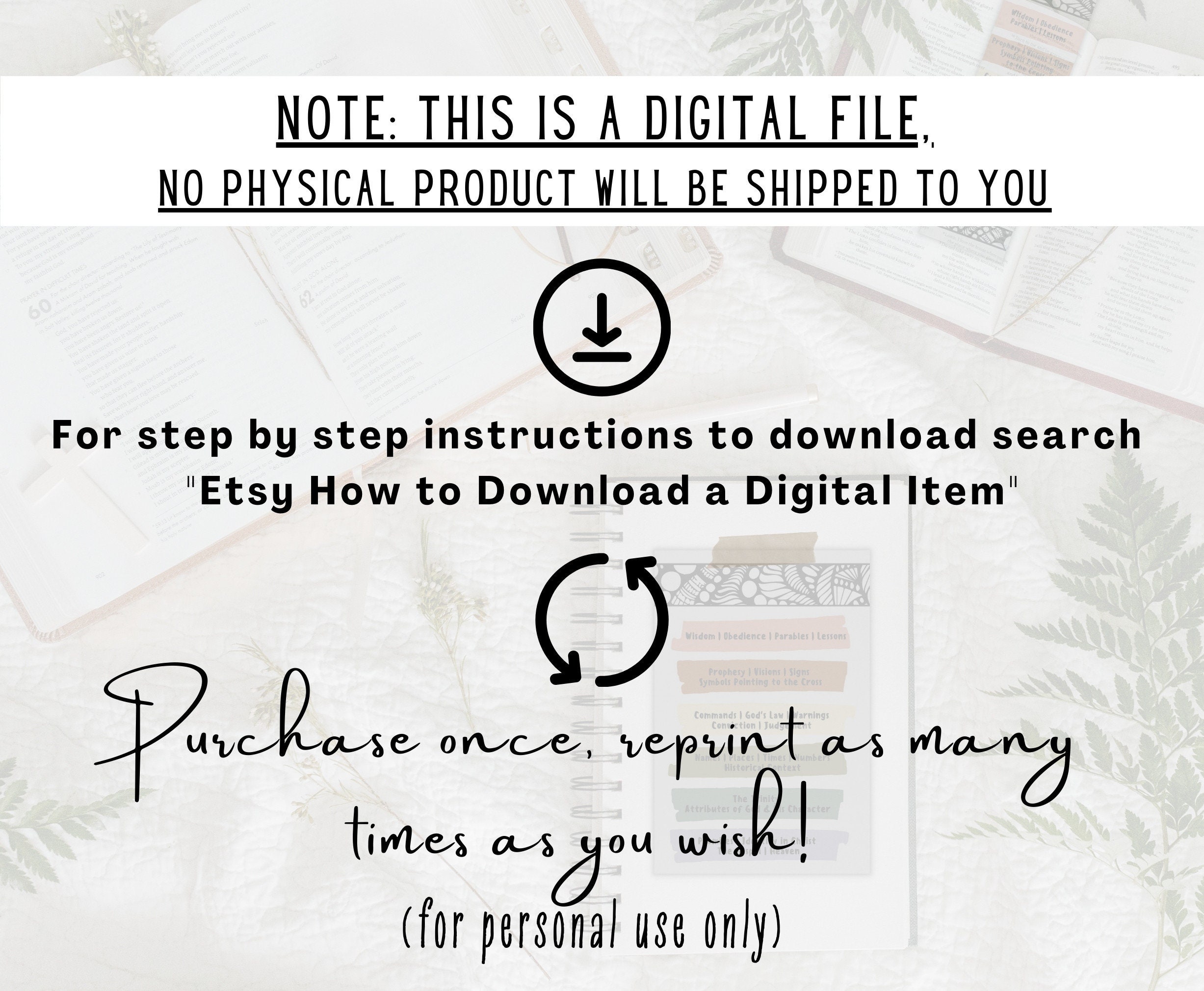 Printable Bible Study Color Key Chart Digital Download Color Guide for ...