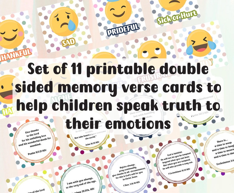 Printable Kids Memory Verse Cards for Children Bible Memory Verses ...