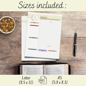 Printable Sermon Notes Template, Church Notes Page to Print at Home ...