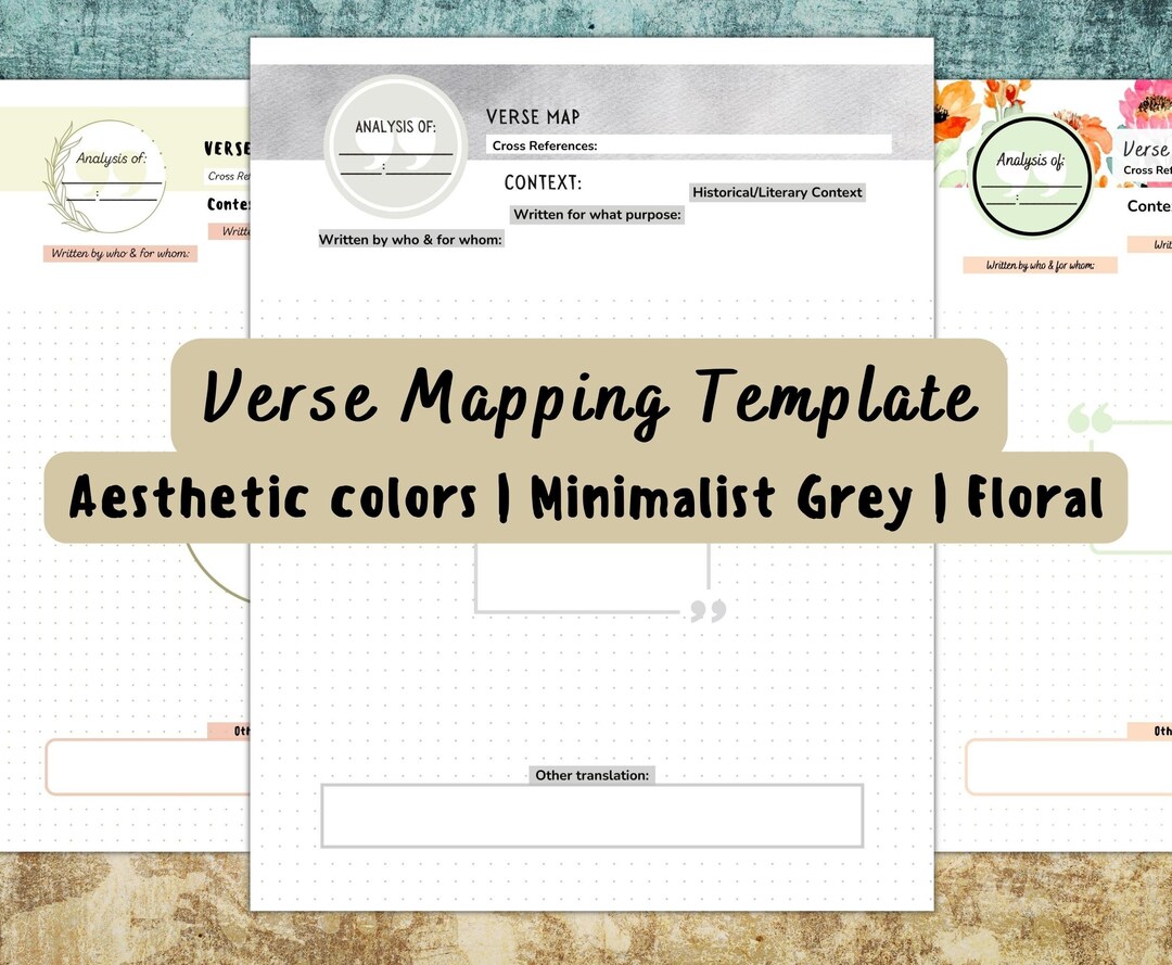 Printable Verse Map Template for Verse Mapping Guide to Print Bible ...