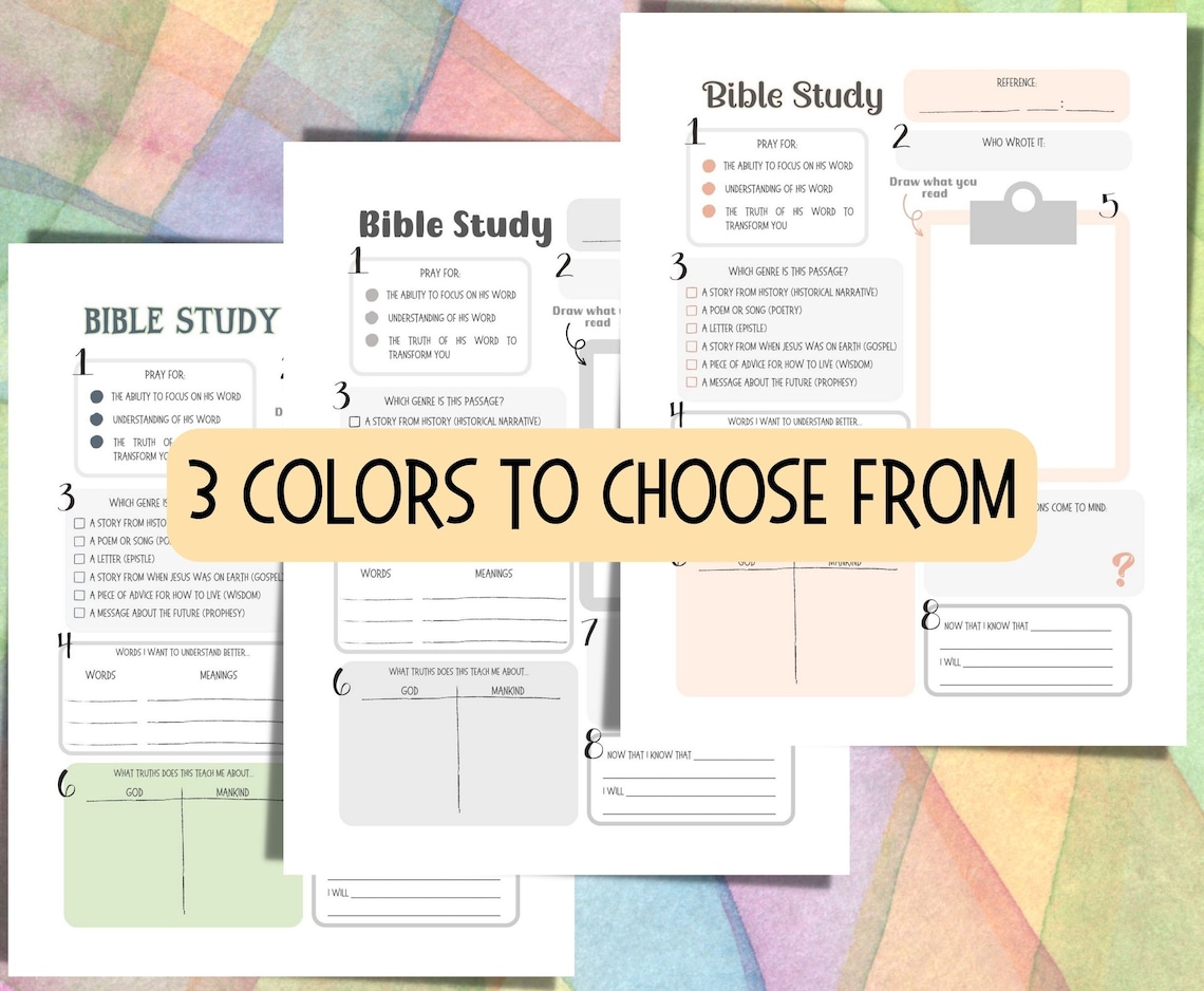 Printable Childrens Bible Study Worksheet, Family Bible Study for Kids ...