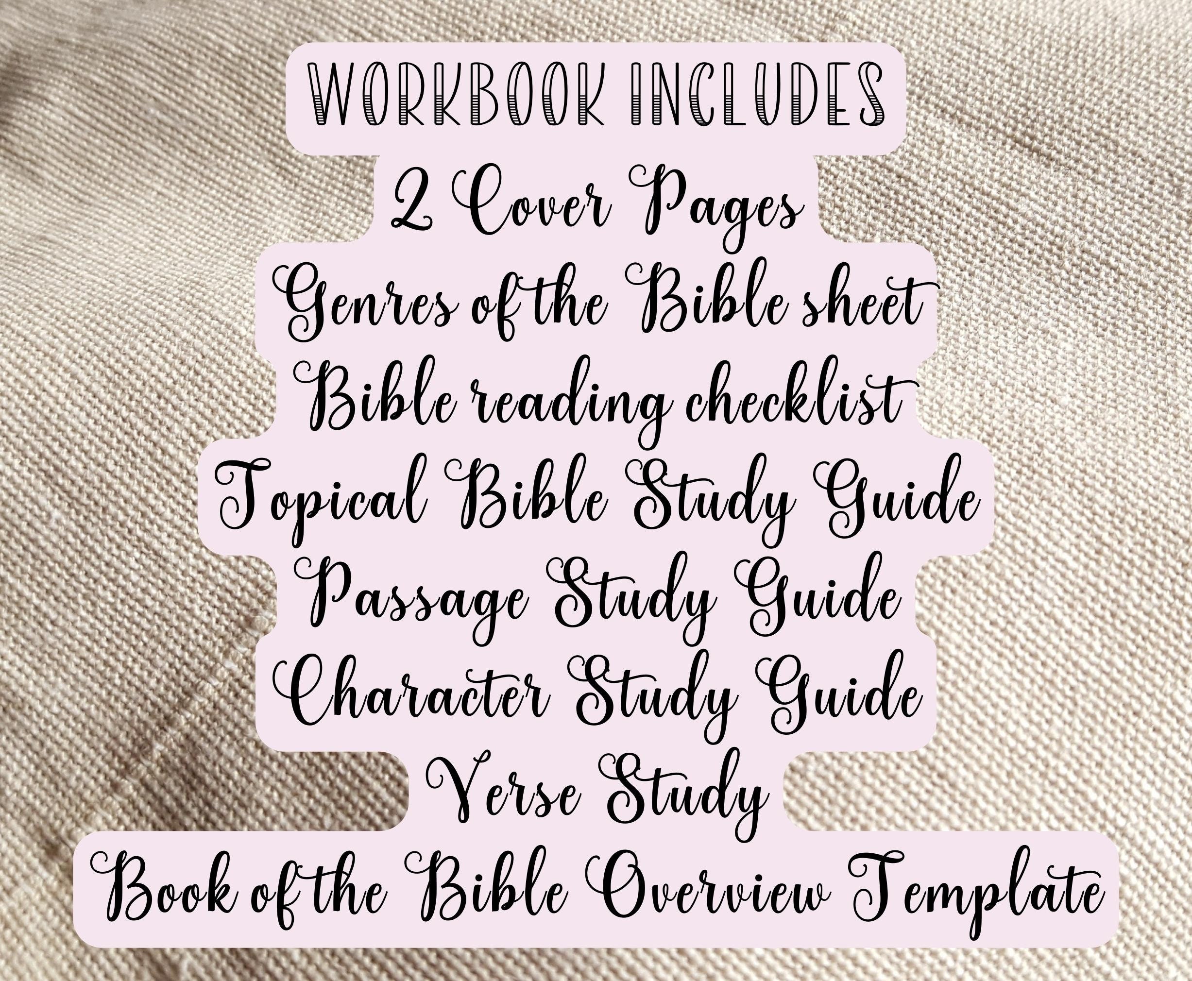 Printable Womens Bible Study Workbook for Beginners, Simple Bible Study ...