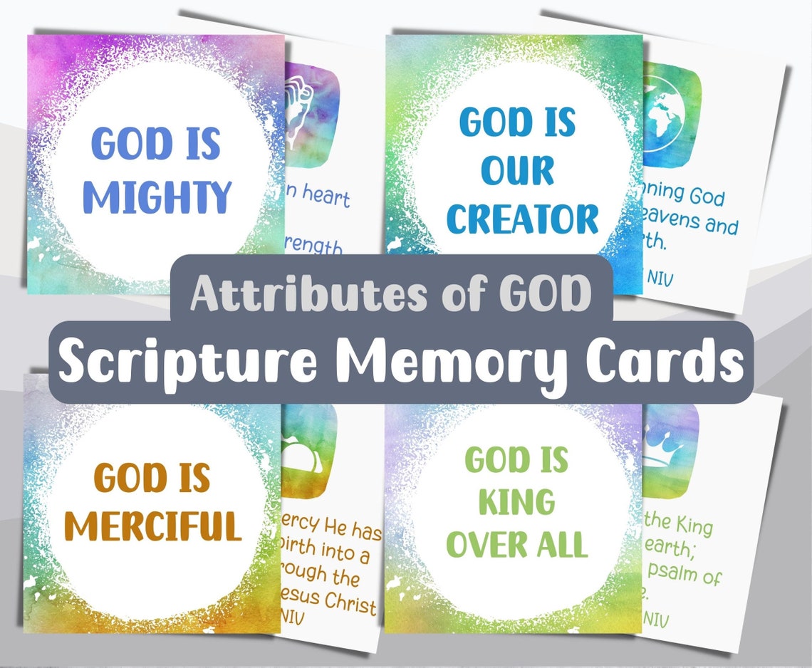Printable Kids Memory Verse Cards for Children Bible Memory Verses ...