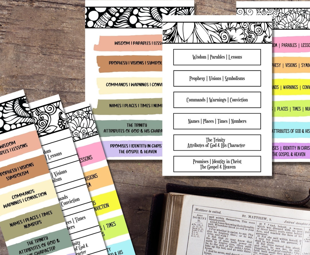 Printable Bible Study Color Key Chart Digital Download Color Guide for ...