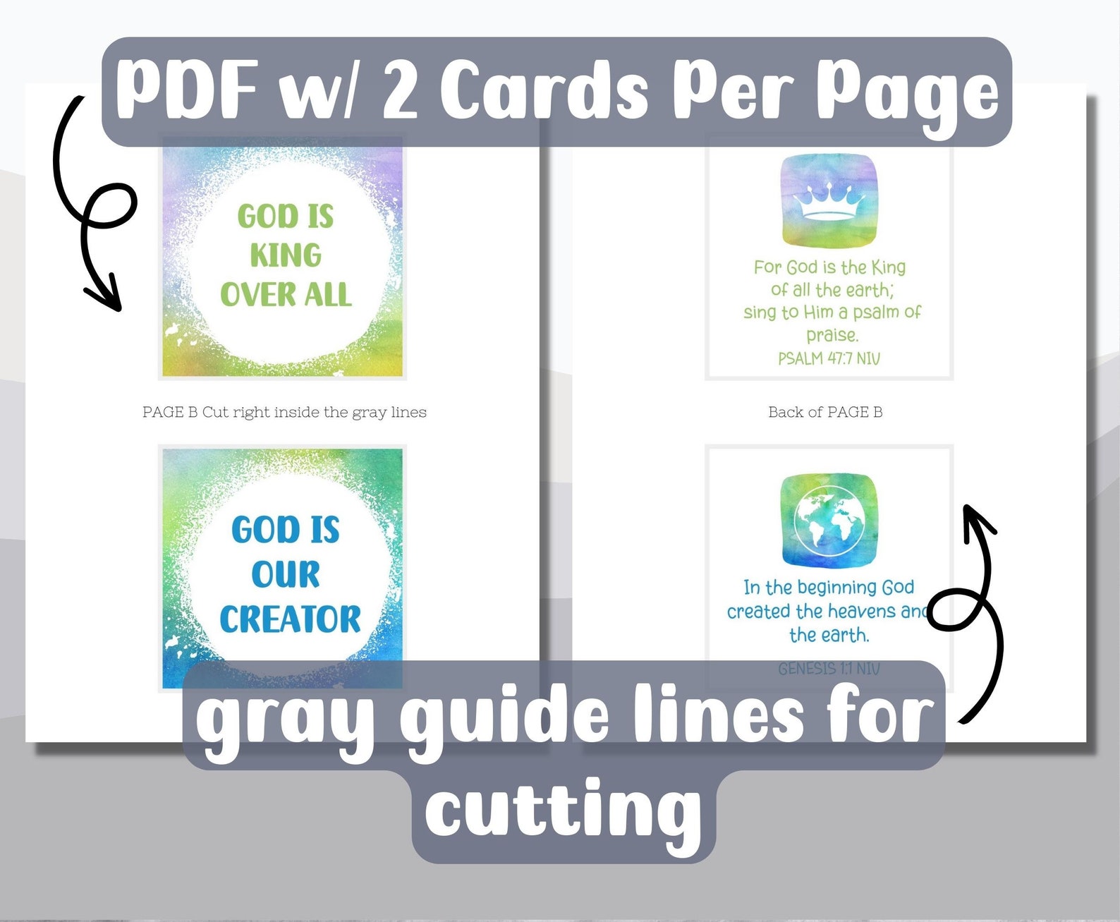 Printable Kids Memory Verse Cards for Children Bible Memory Verses ...