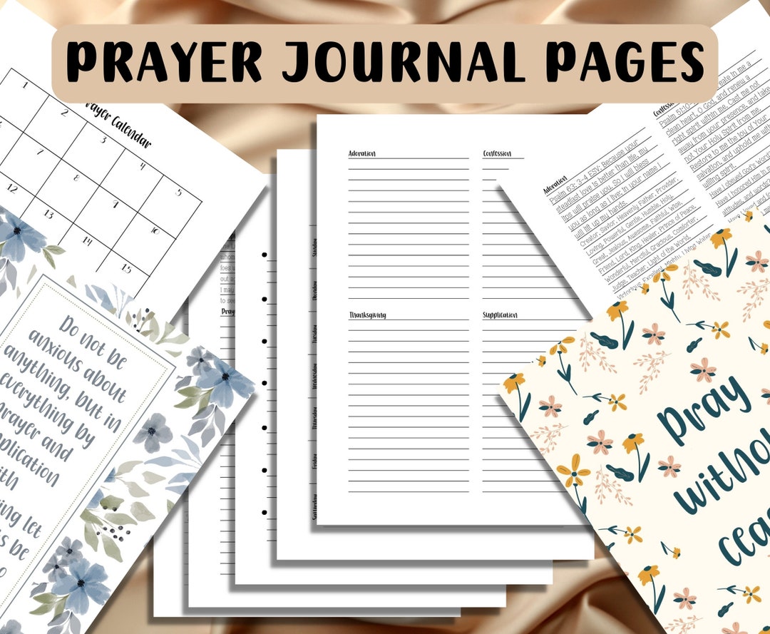 Printable Prayer Journal Pages, Womens Prayer Binder, Simple Prayer ...
