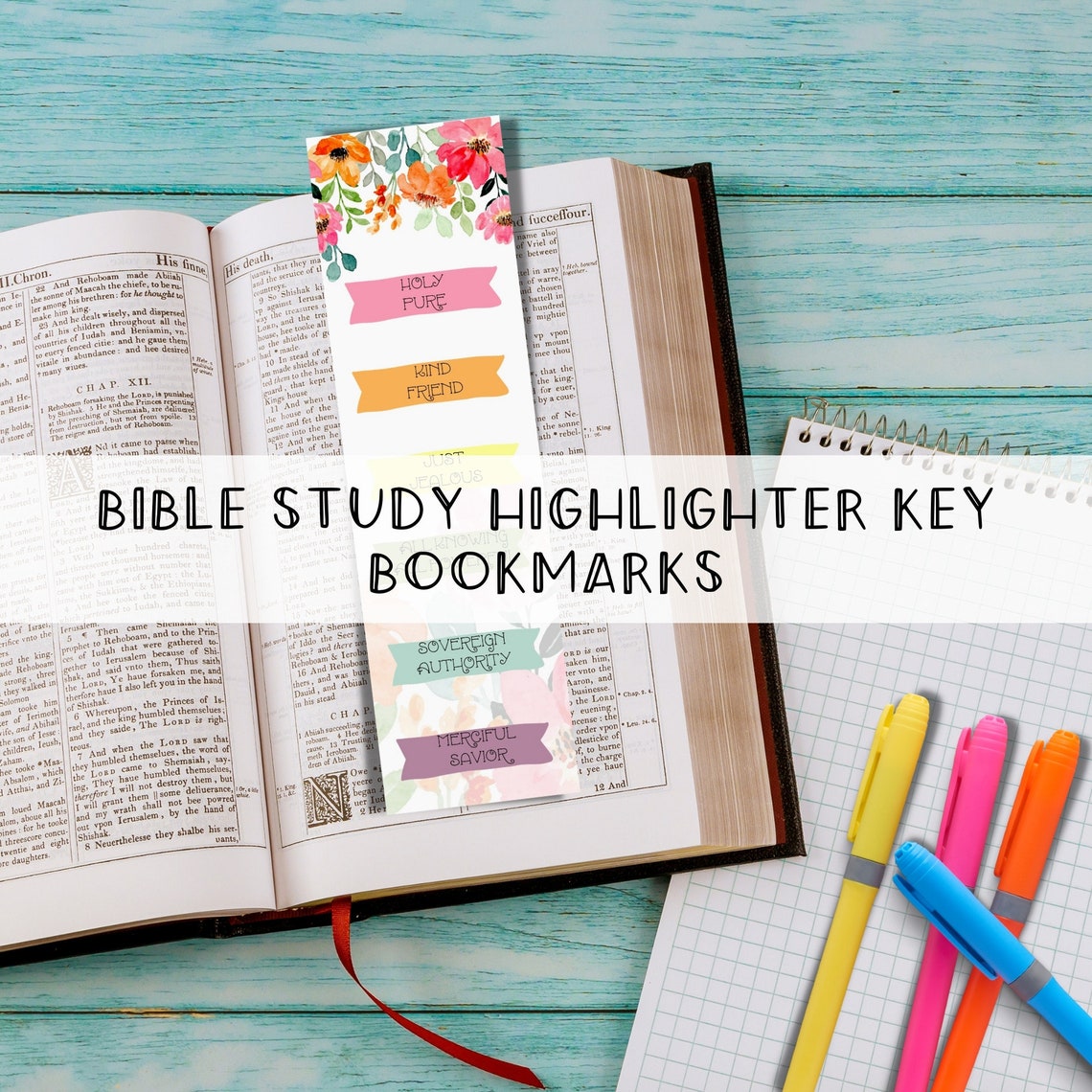 Printable Bible Study Color Code, Bible Highlighter Code Bookmark ...