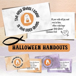 Printable Christian Halloween Bible Verse Handout, Trick or Treat ...