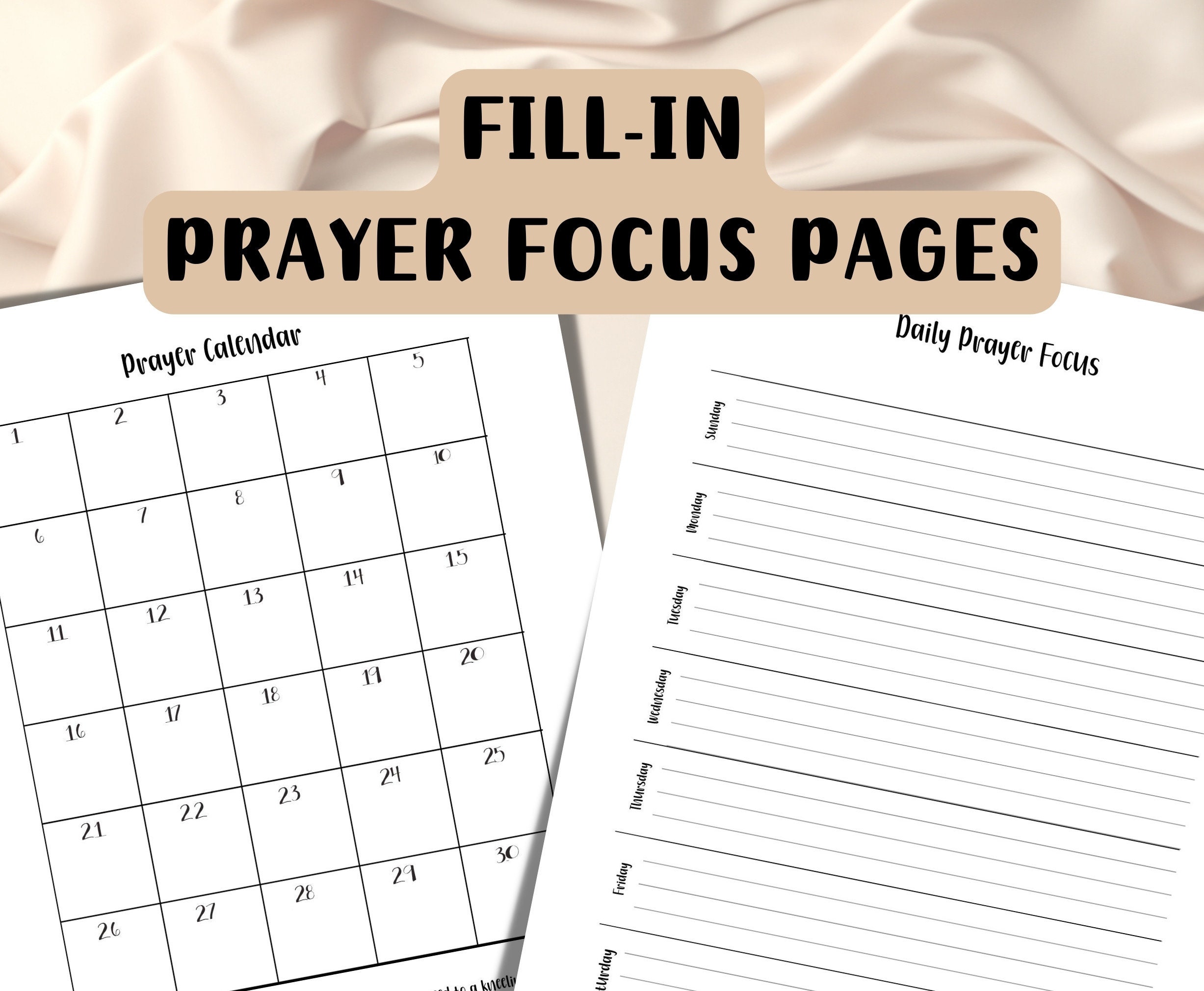 Printable Prayer Journal Pages, Womens Prayer Binder, Simple Prayer ...