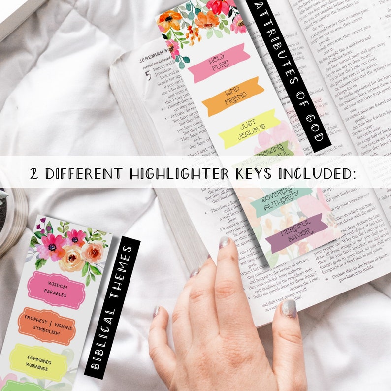 Printable Bible Study Color Code, Bible Highlighter Code Bookmark ...