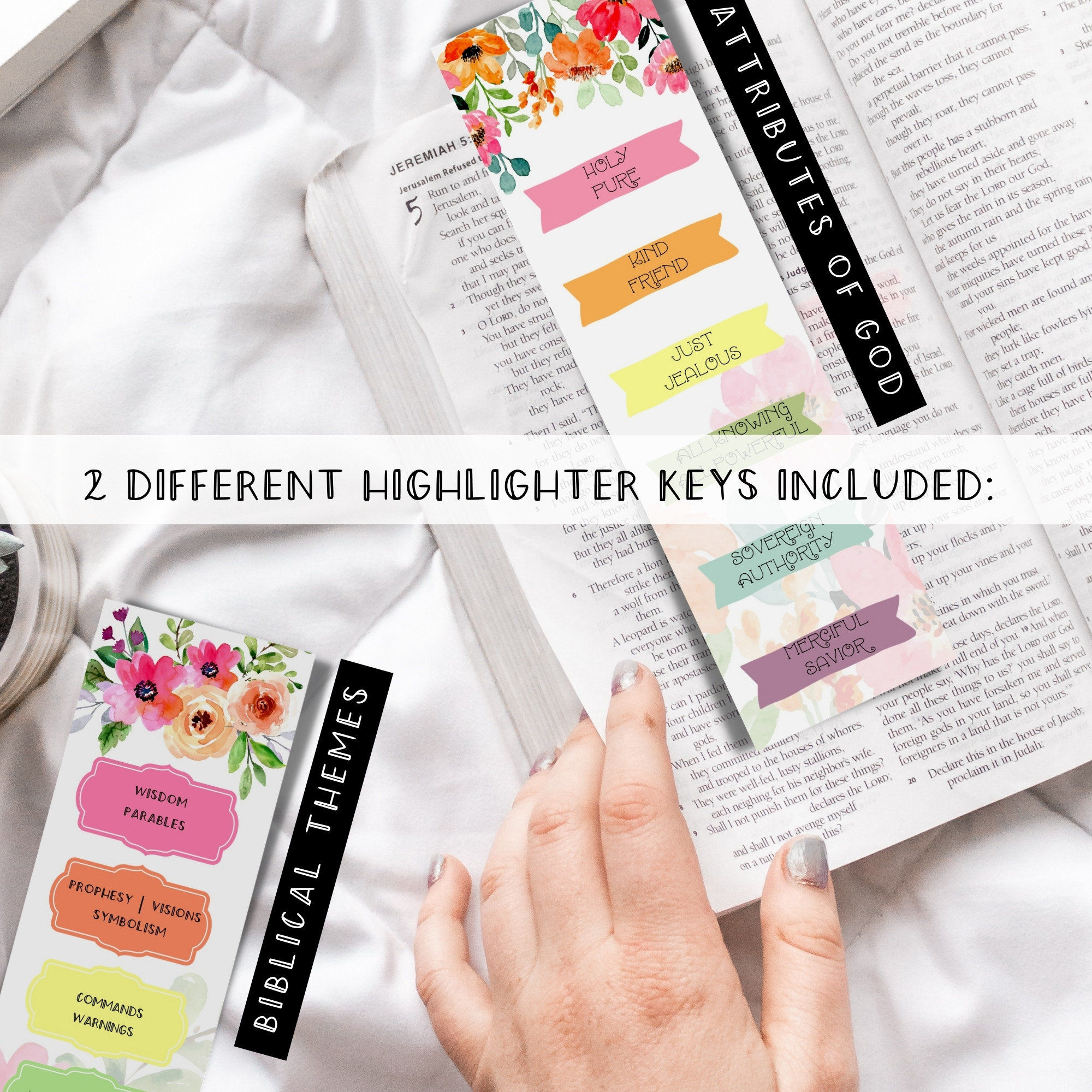 Printable Bible Study Color Code, Bible Highlighter Code Bookmark ...