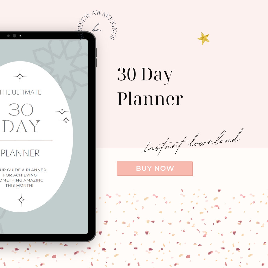30 Day Planner - Etsy