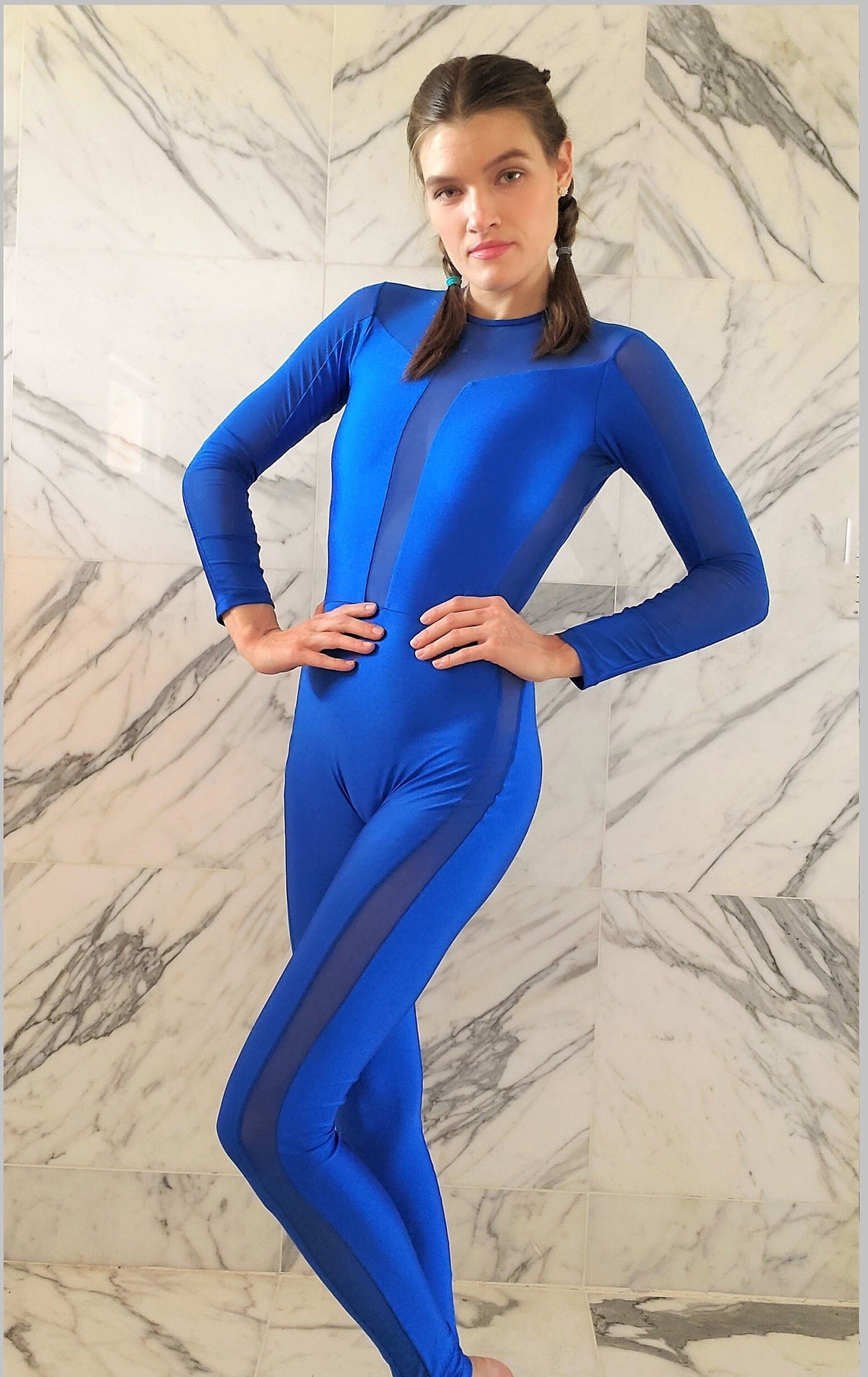 Aerialist Bodysuit, Full Spandex Unitard for Dance, Aerial Silks, Lyra ...