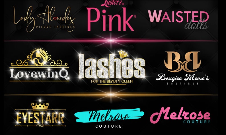 Glam Logo, Diamond Glitter Logo Design, Sparkle Logo, Beauty Logo ...