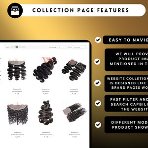 DIY, Premade Hair Website Banner Kit, Shopify, Hair Extensions, Wig ...
