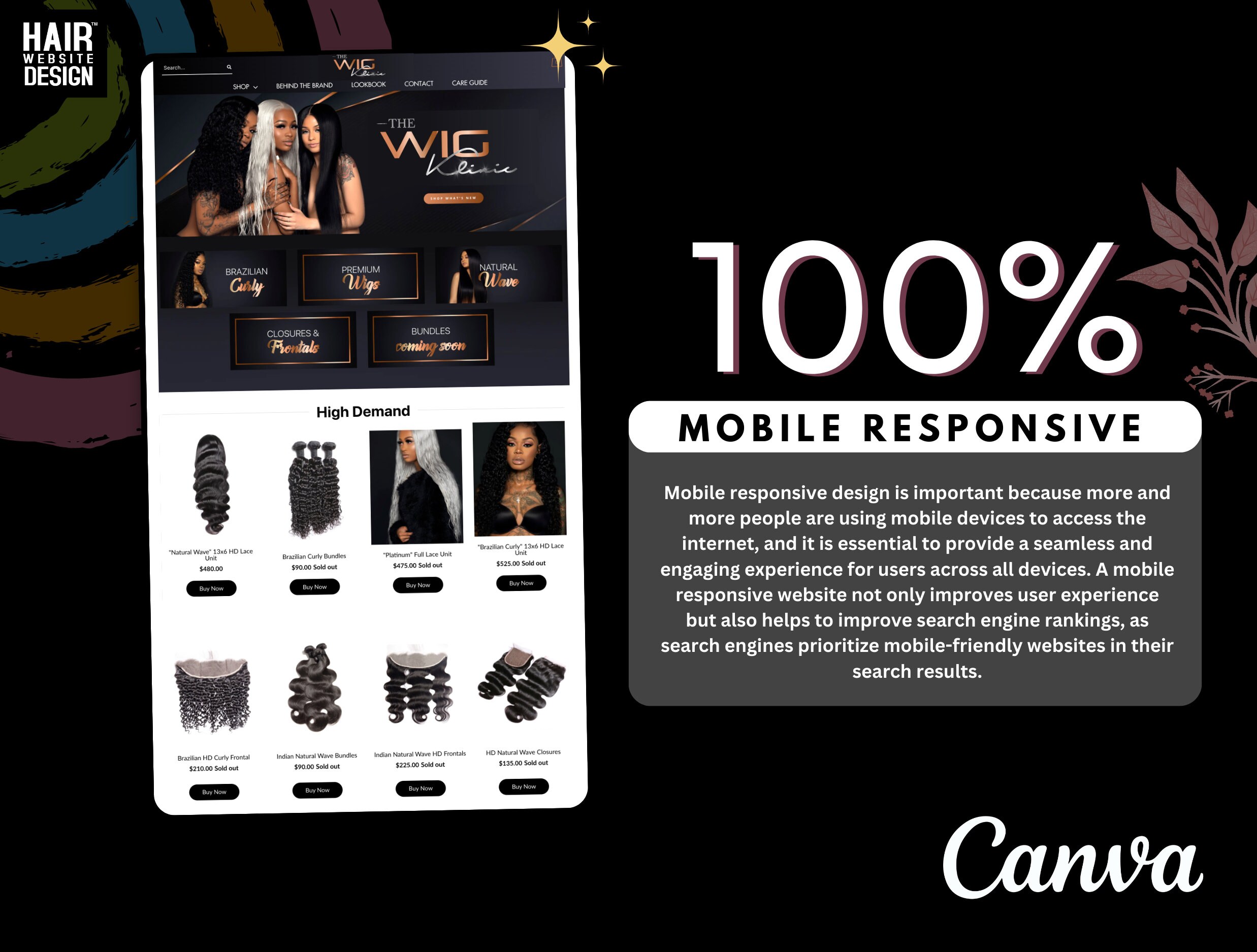 Hair Website Design Hair Extensions Website Design Premade - Etsy