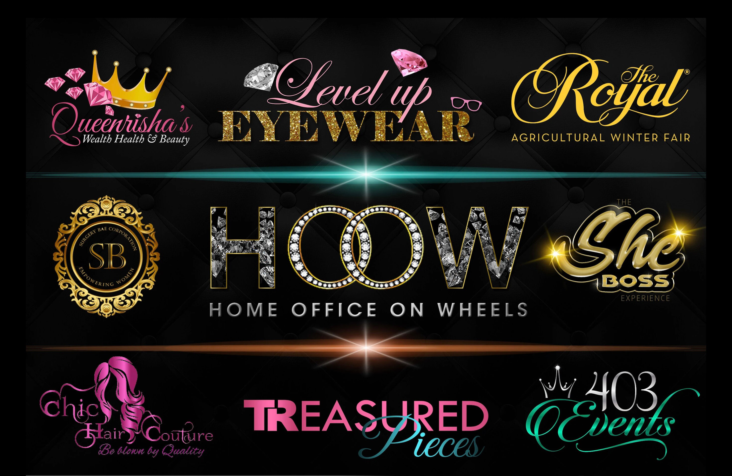 Glam Logo, Diamond Glitter Logo Design, Sparkle Logo, Beauty Logo ...